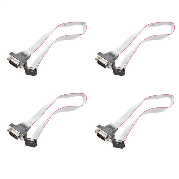 4X DB9 RS232 to 10 Pin Ribbon Cable Connector Adapter - Walmart.com