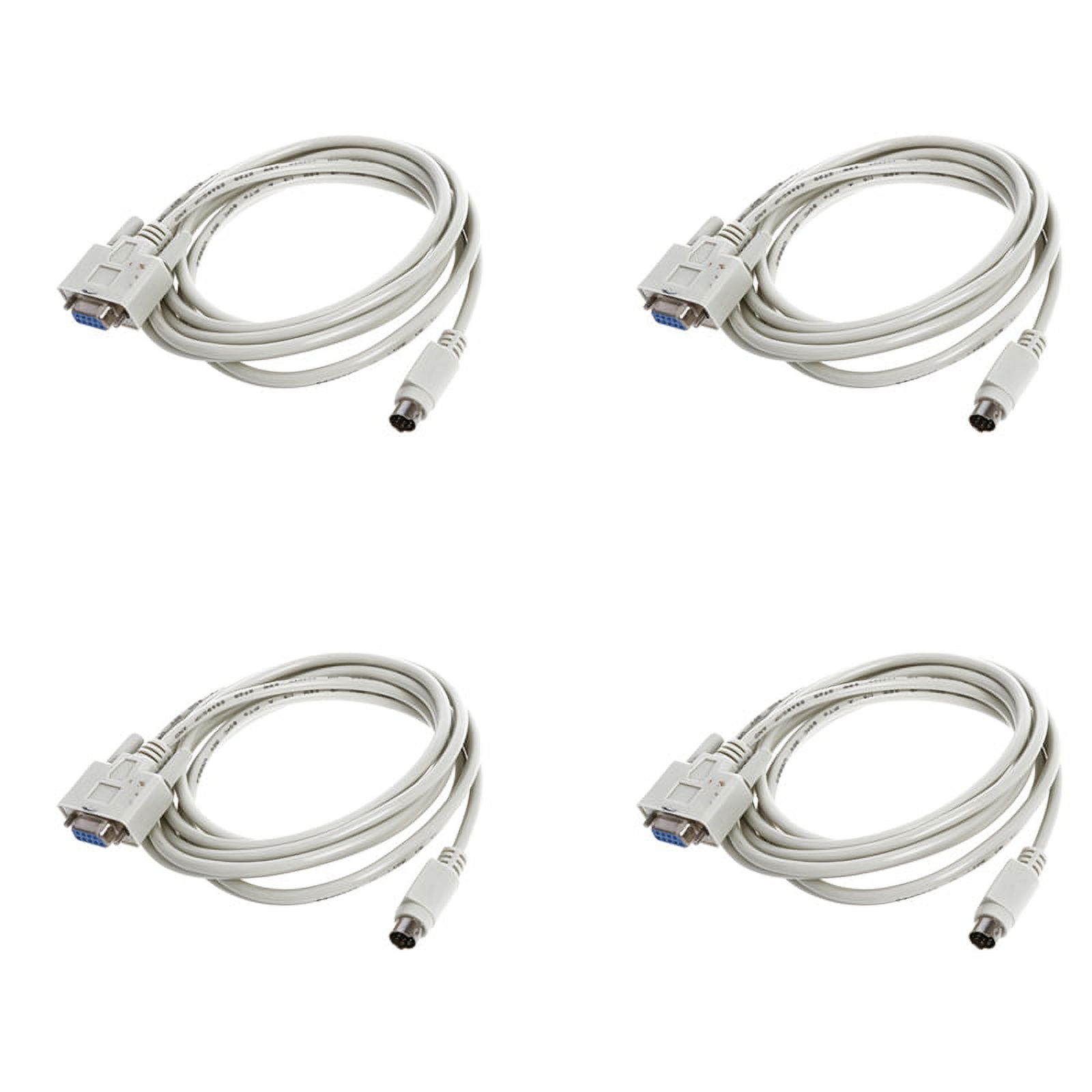 4X DB9P to 8P Mini Din RS232 Download Cable White 8.2 Ft for PLC DVP-EH - Walmart.com
