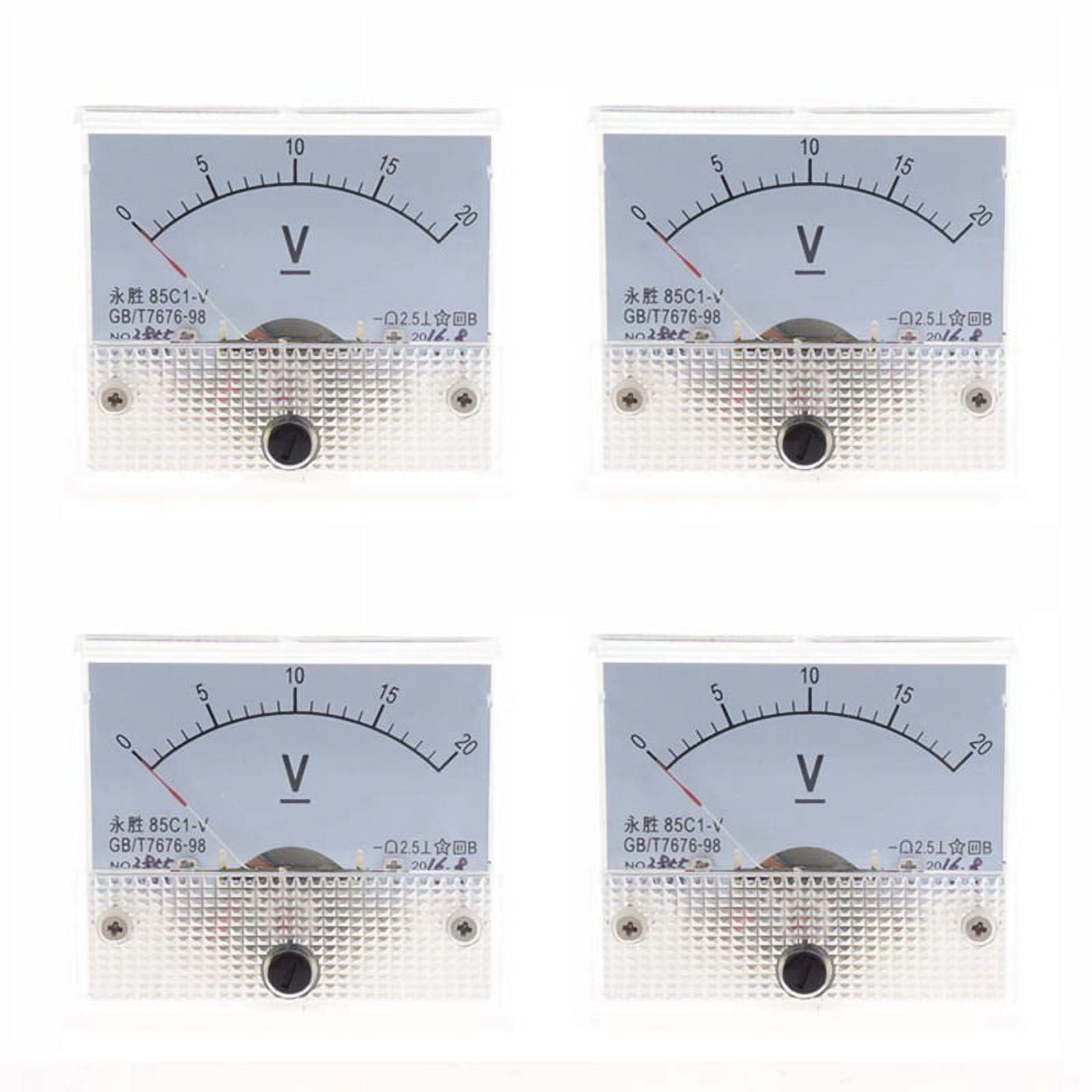 4X DC 0-20V 85C1-V Class 2.5 Voltmeter Analog Volt Panel Meter ...