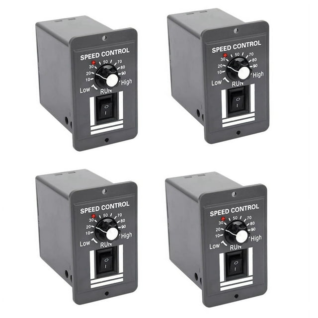 4X DC 12V 24V 36V 48V 10A PWM Motor Speed Controller Reversible Switch ...