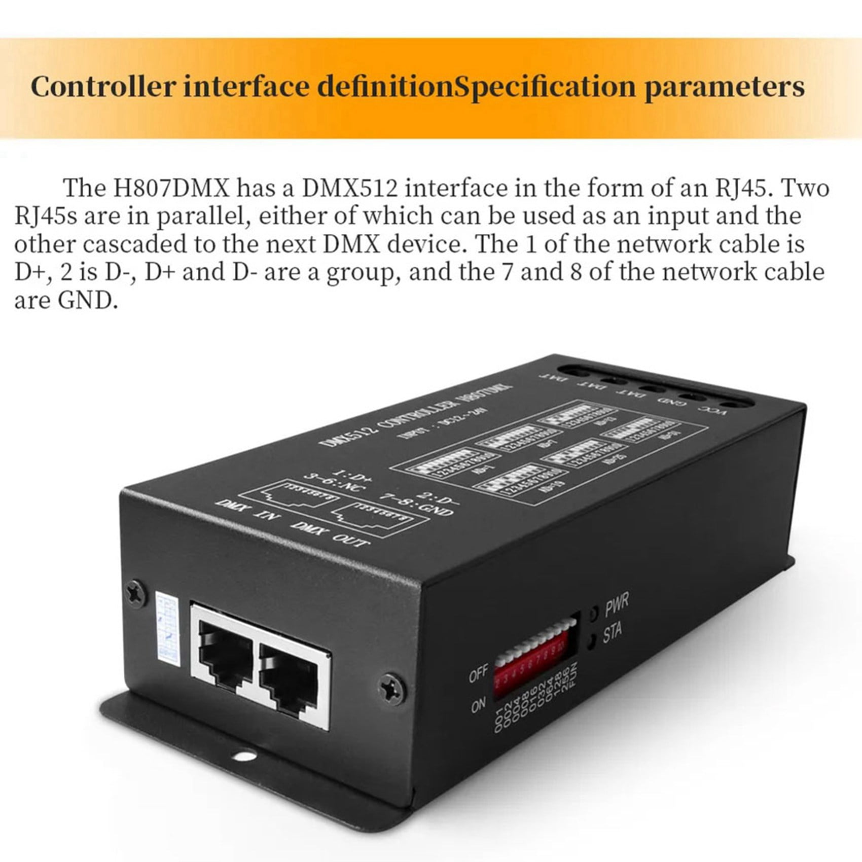 4X DMX512 H807 RGB LED Controller WS2811 WS2812B WS2813 Pixels Led ...