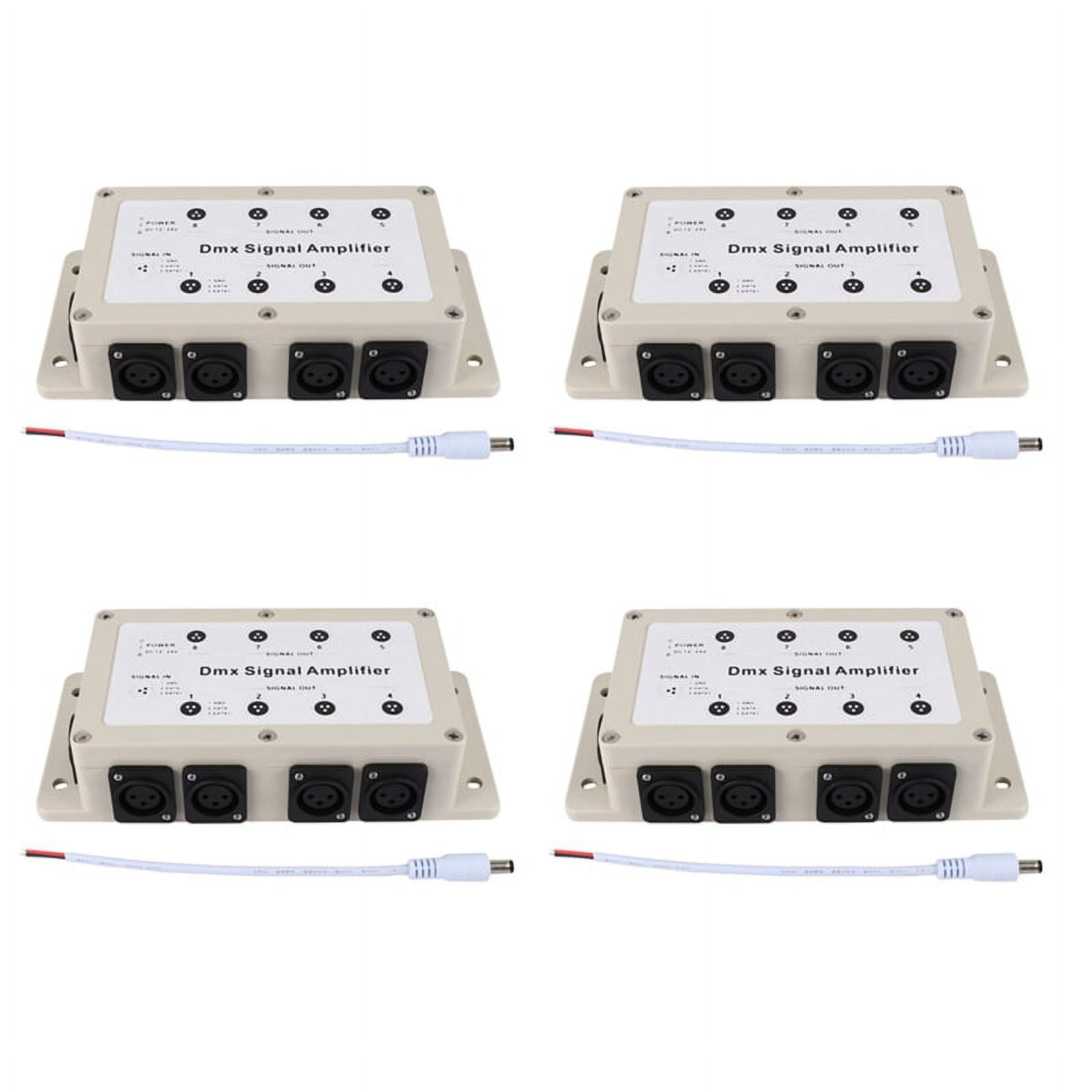 4X Dc12-24V 8 Channel Output Dmx512 Led Controller Signal Amplifier ...