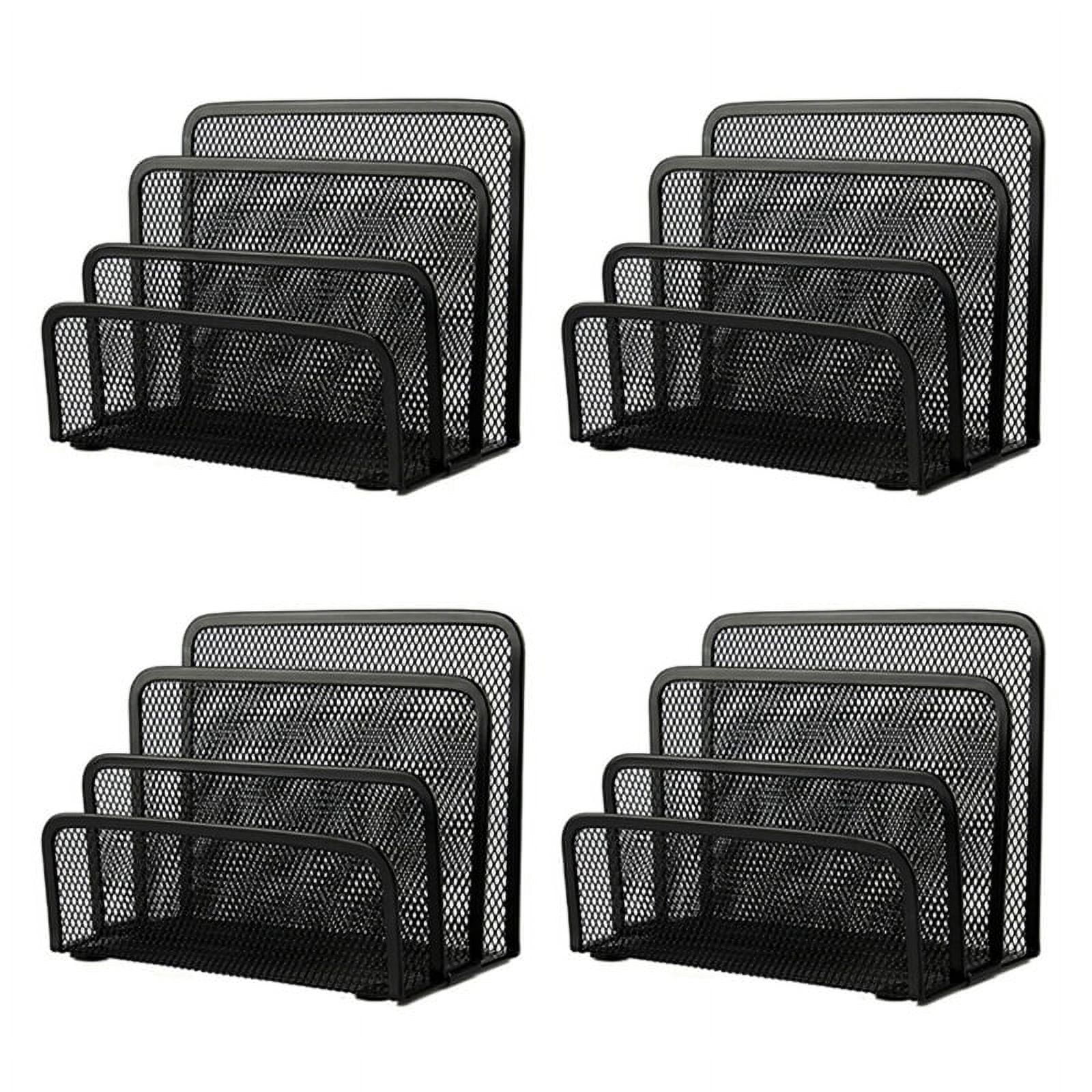 4X Desk Mail Organizer Small File Holders Letter Organizer Document ...