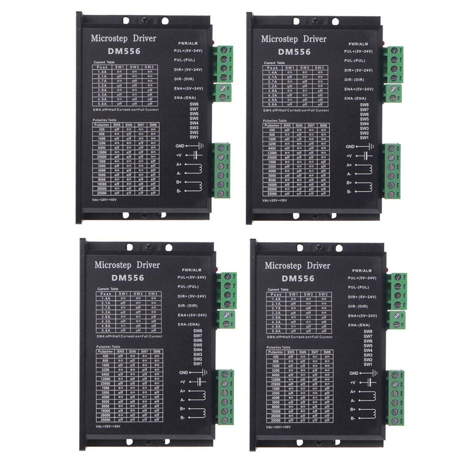 4X Digital Stepper Driver, Dm556 Motor Driver is Suitable for Nema 23, Nema 24 and Nema34 ...