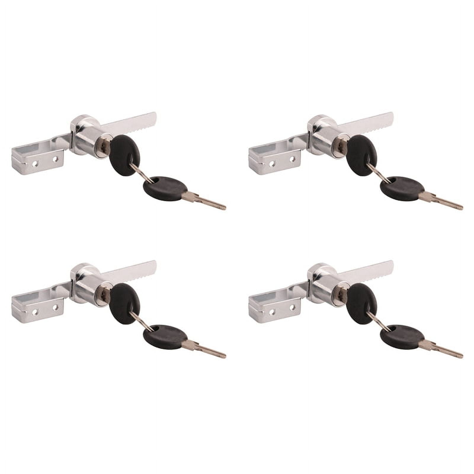 4X Display Case Lock Sliding Glass Door Ratchet Security Cabinet with 2 ...