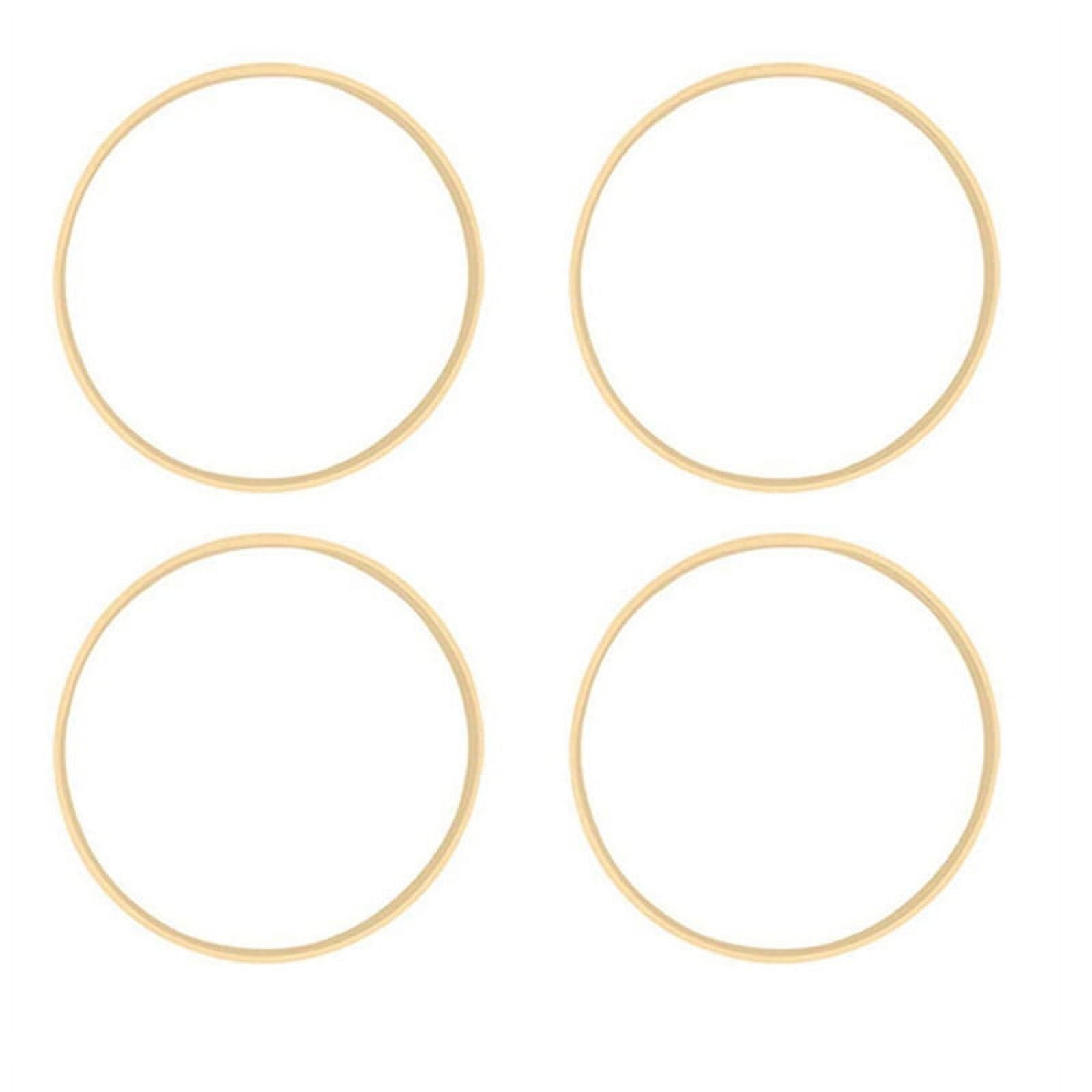 4X Dream Bamboo Rings,Wooden Circle Round Catcher DIY Hoop for Flower ...
