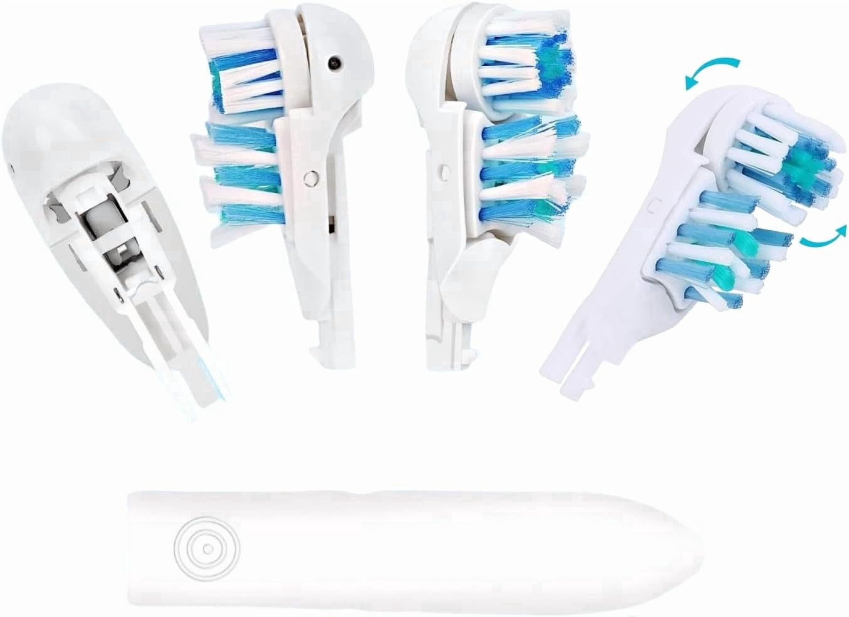 NUHUi 4X Dual Replacement Toothbrush Heads for Oral-B 3733 4732 4734 ...
