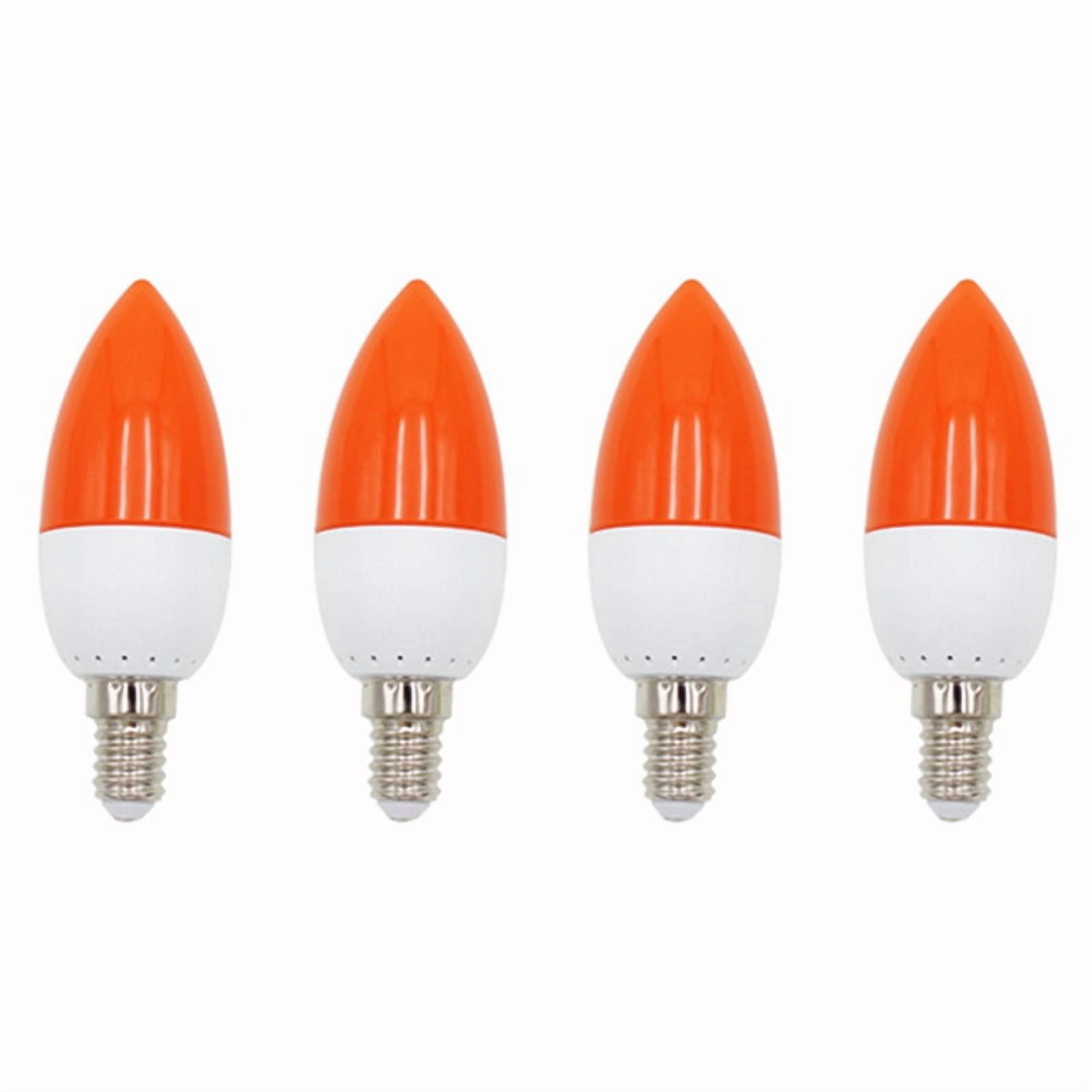 4X E14 LED Color Candle Tip Bulb, Color Candle Light,Red - Walmart.com