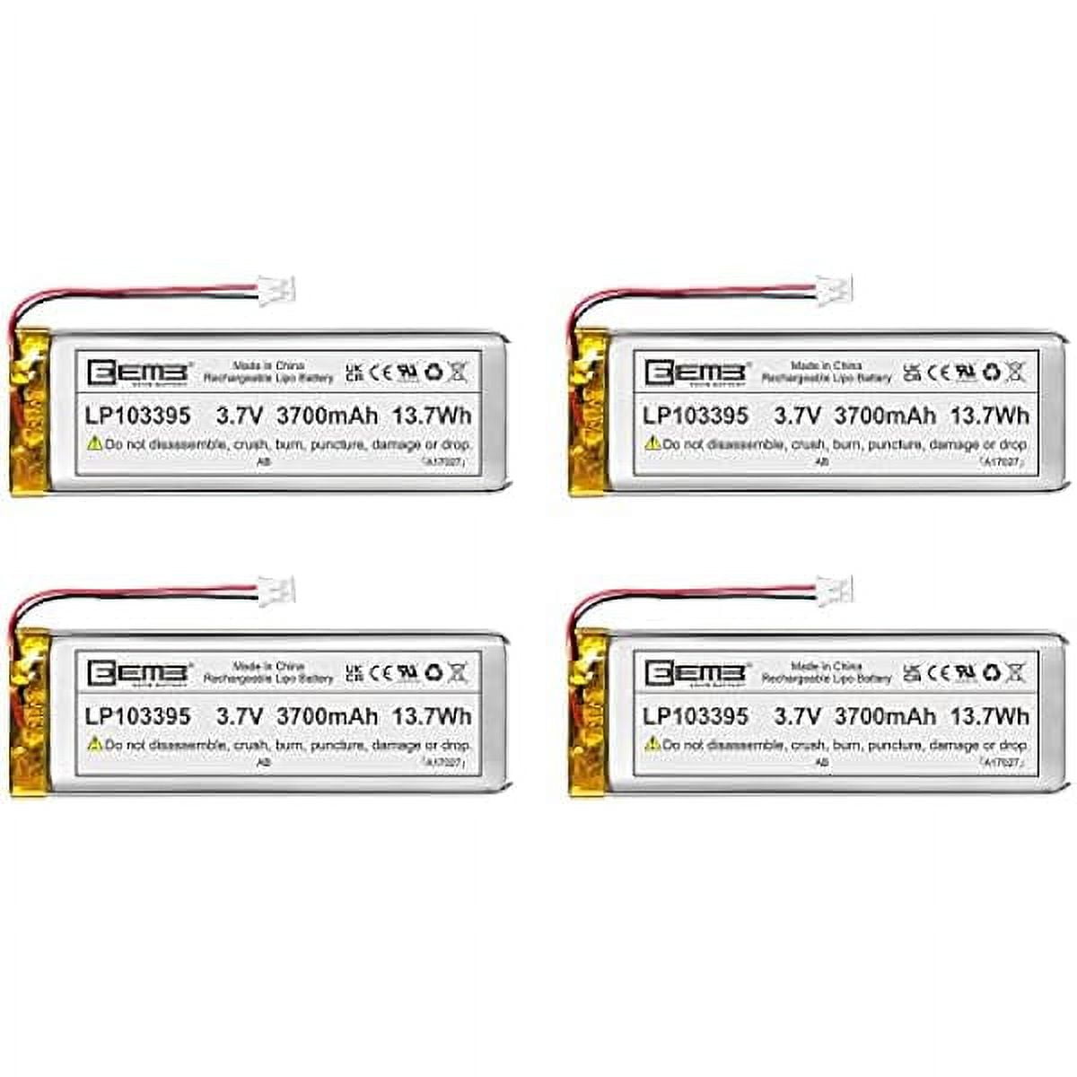 4X EEMB 3.7V Lipo Battery 3700mAh 103395 Rechargeable Lithium Polymer ...