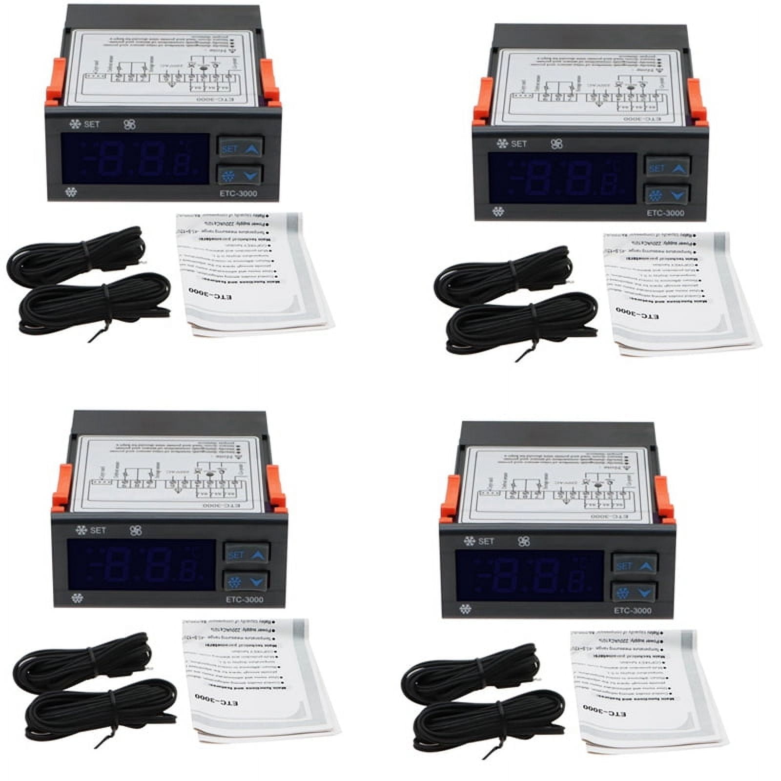 4X ETC-3000 Mini Temperature Controller Refrigerator Thermostat ...