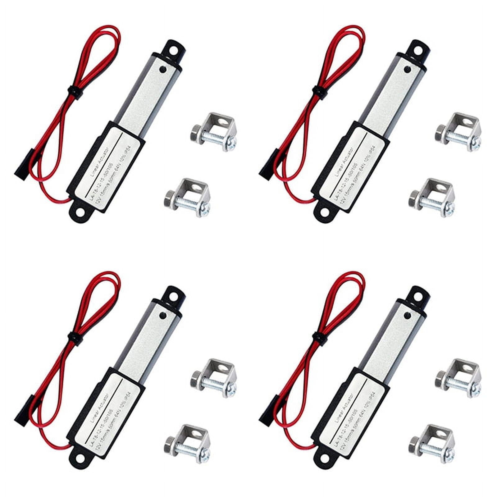 4X Electric Mini Linear Actuator 2Inch Stroke, 64N/14.4Lb, Speed 0 ...