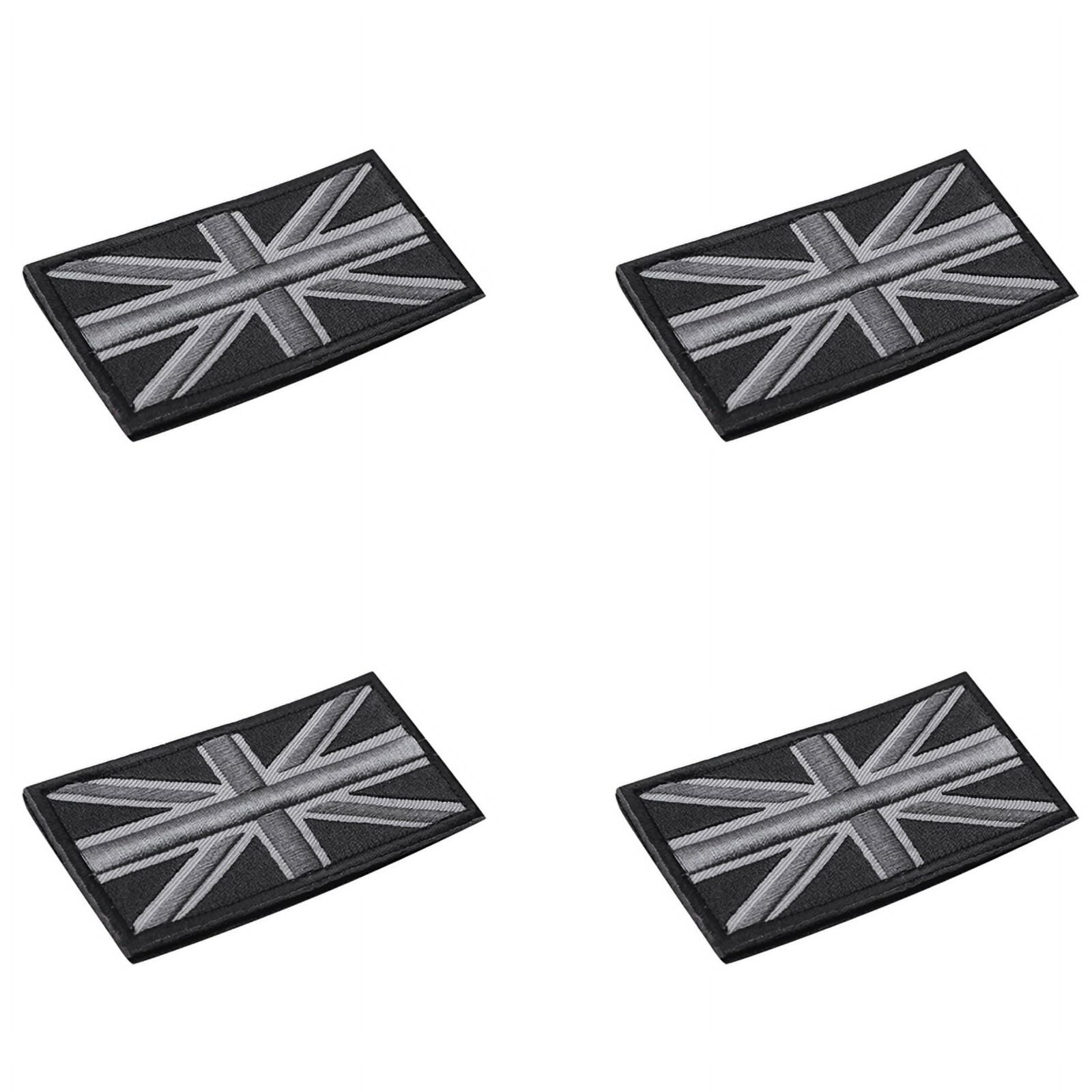 4X FASHION Union Jack UK Flag Badge Patch Stick Back 10cm x 5cm New ...