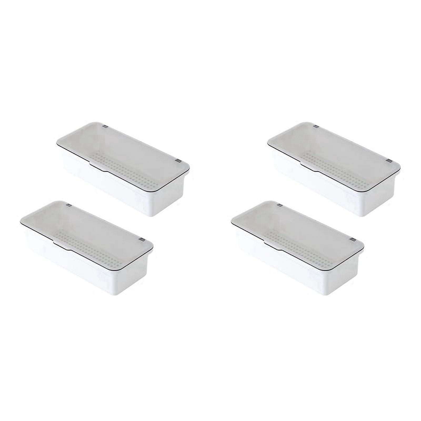 4X Flatware Tray with Lid,Utensil Storage with Lid Plastic Cutlery Tray ...