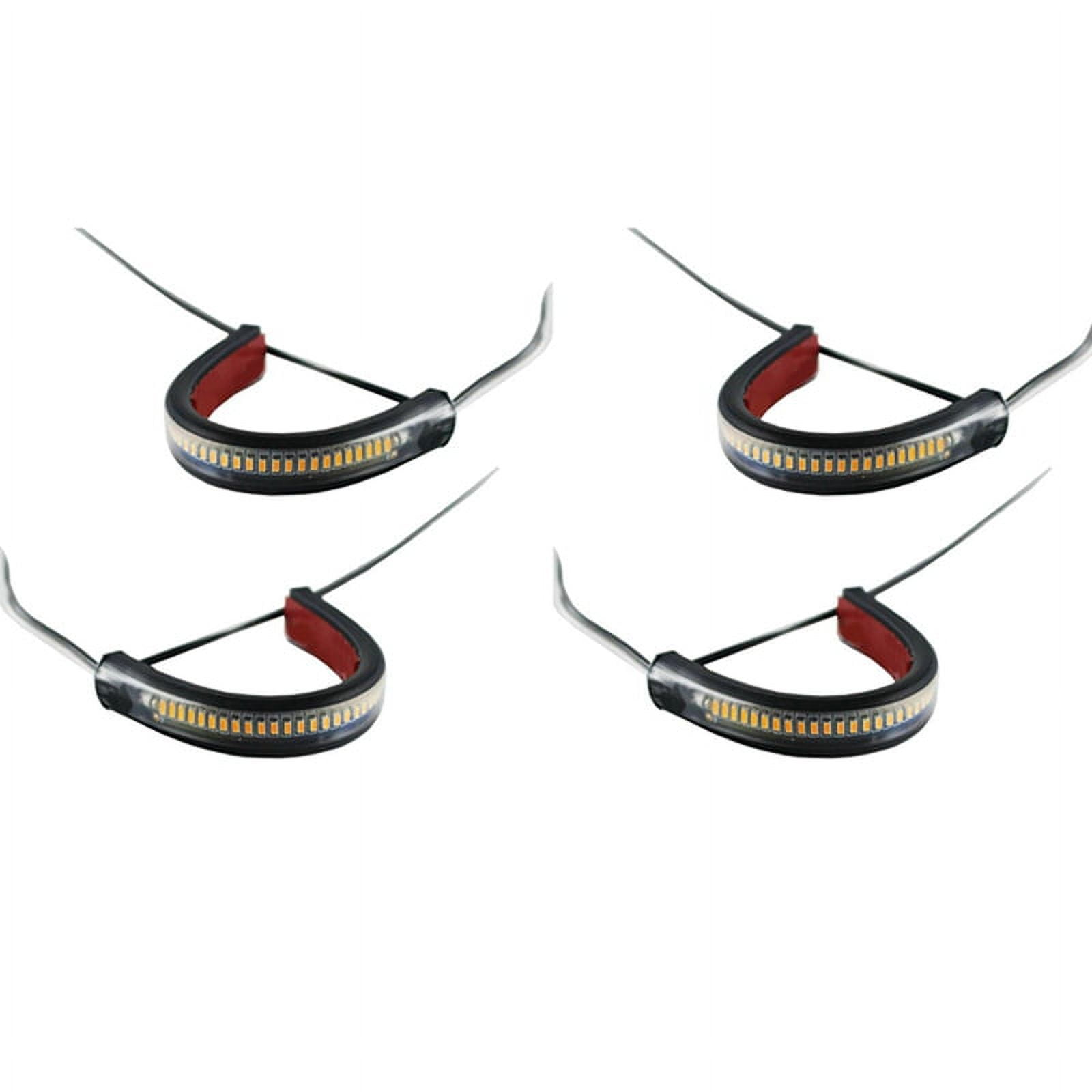 4X Flexible Switchback Dual-Color White & Amber Motorcycle LED Fork ...