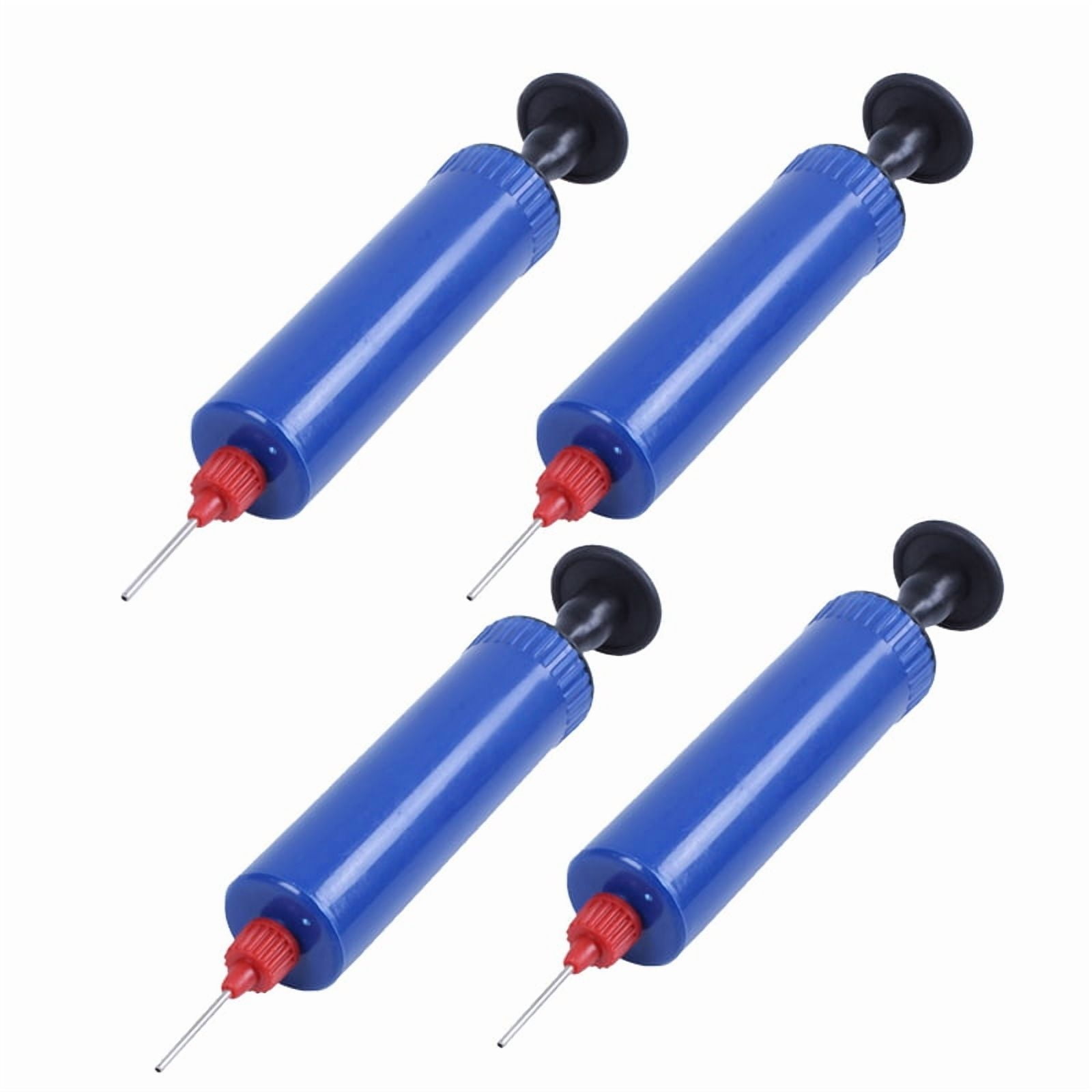 4X Football Soccer Inflatable Ball Hand Air Pump with Needle Blue ...
