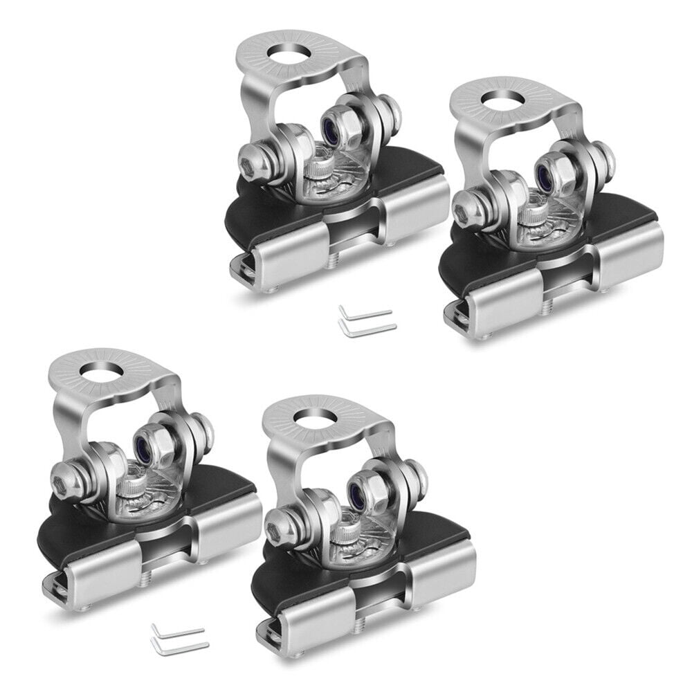 4X Front Bonnet Clamp Hood Mounting Brackets Antenna For Spot LED Light ...