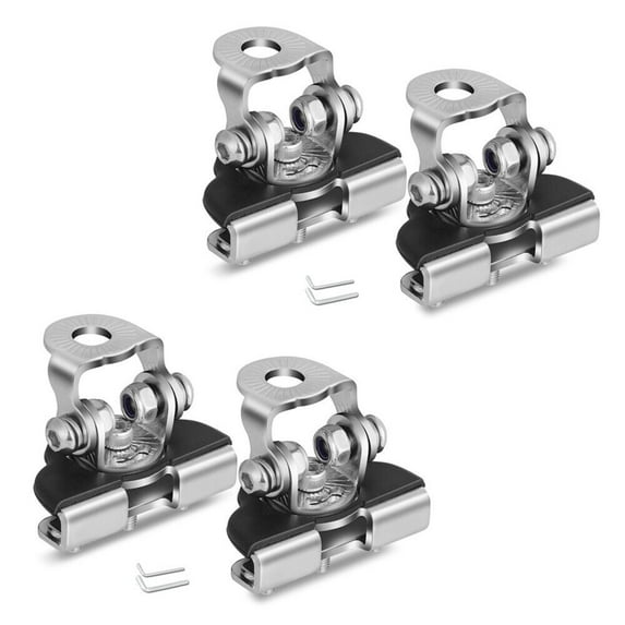 4X Front Bonnet Clamp Hood Mounting Brackets Antenna For Spot LED Light ...