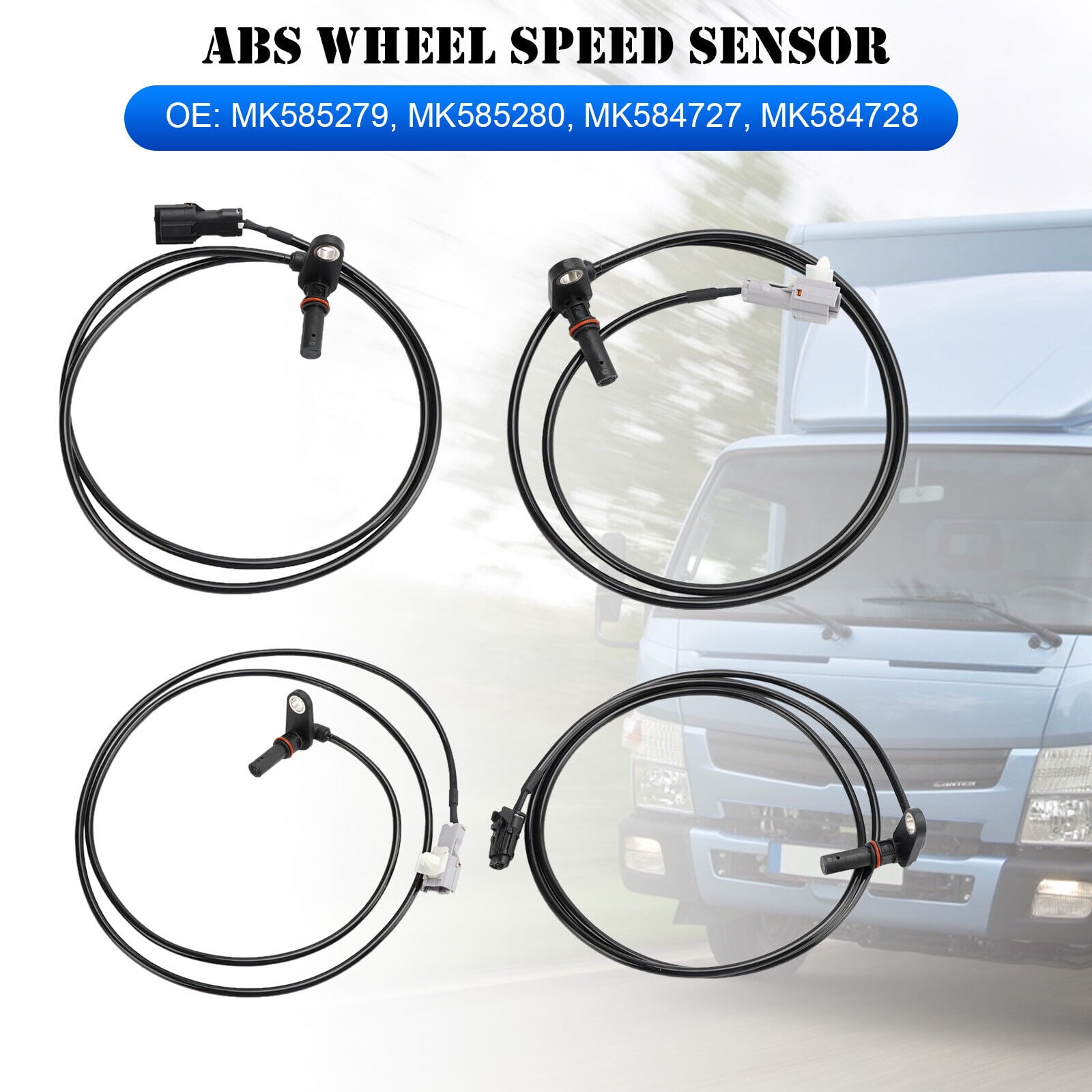 4X Front Rear Left Right ABS Wheel Speed Sensor For Mitsubishi Fuso ...