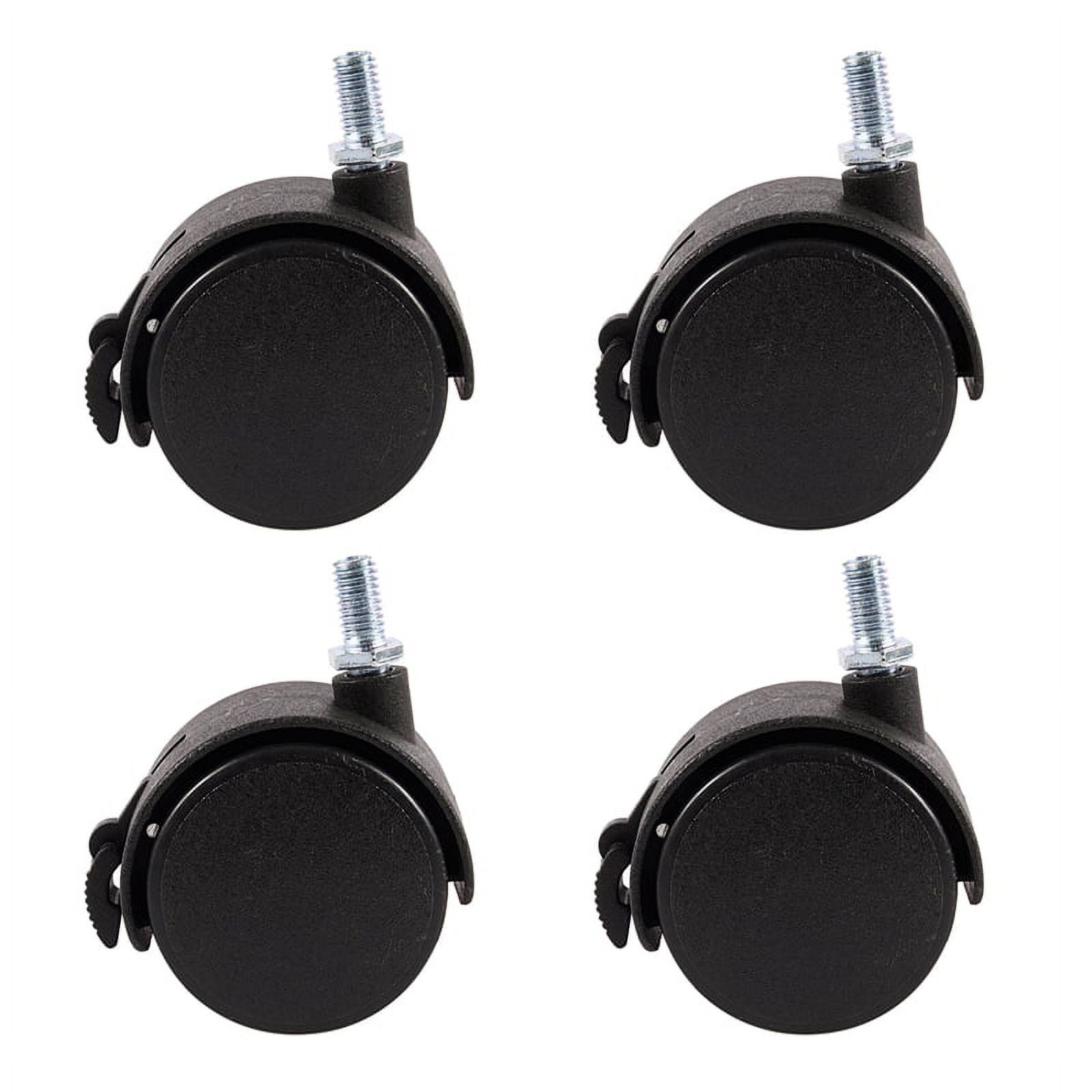 4X Furniture Swivel Locking Caster 8mm Screw Stem 2-Inch Dia Wheel ...