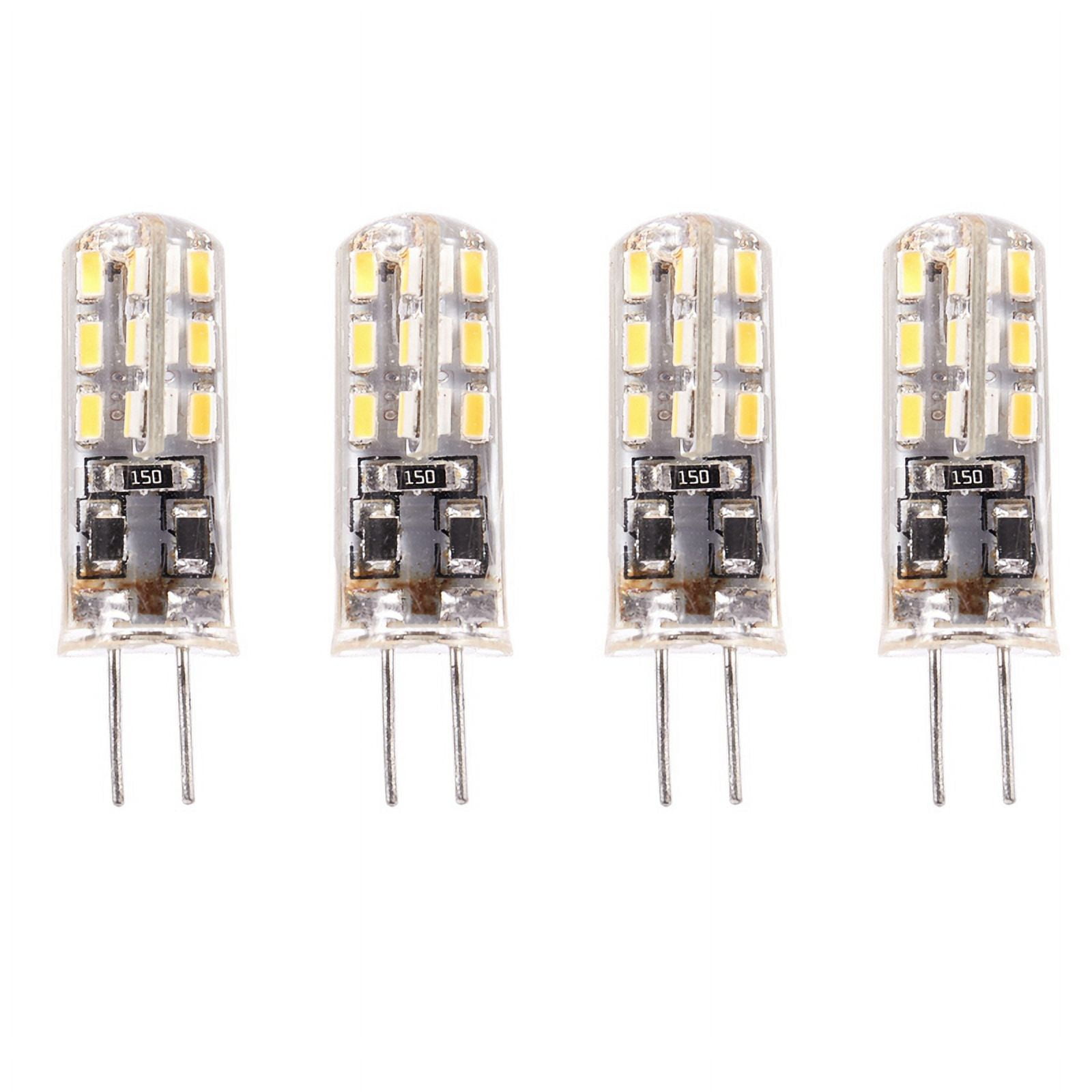 4X G4 LED Spot Light Bulb Lamp 1.5W 24 SMD 3014 Warm White 12V DC ...
