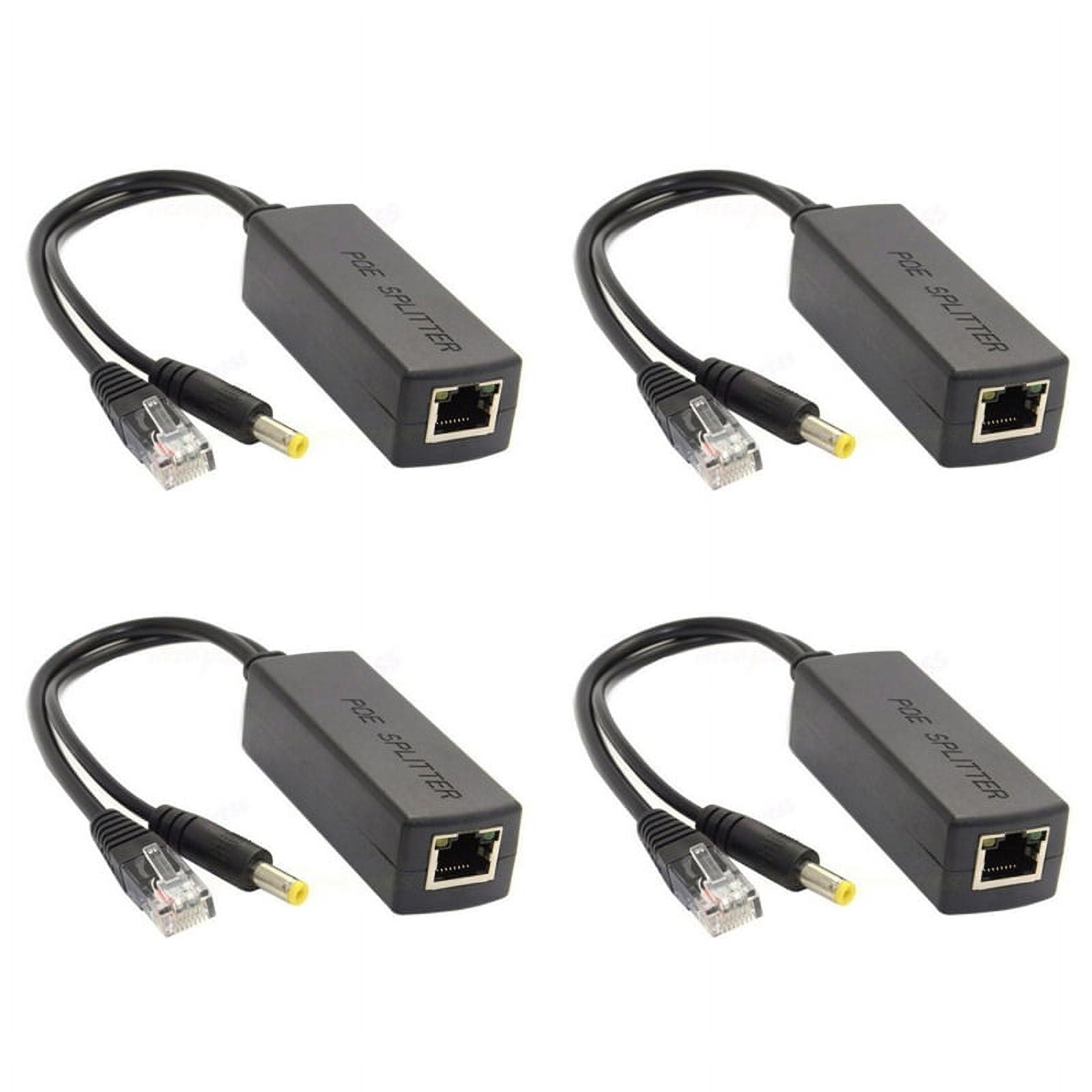 4X Gigabit Mini PoE Splitter 10/100/1000Mbps POE Splitter DC Output 12V ...