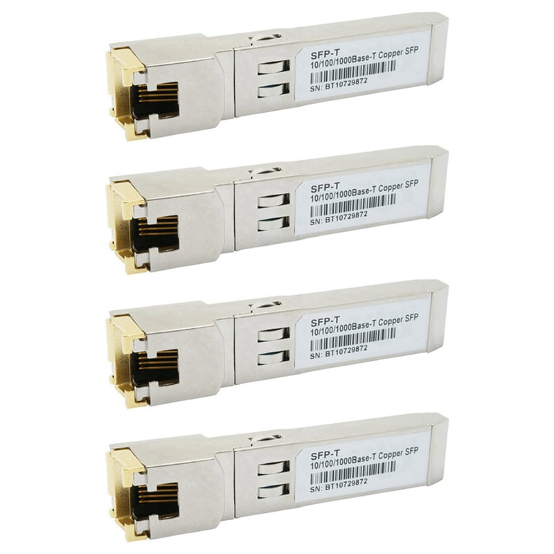 4X Gigabit RJ45 SFP Module 10/100/1000Mbps SFP Copper RJ45 SFP ...