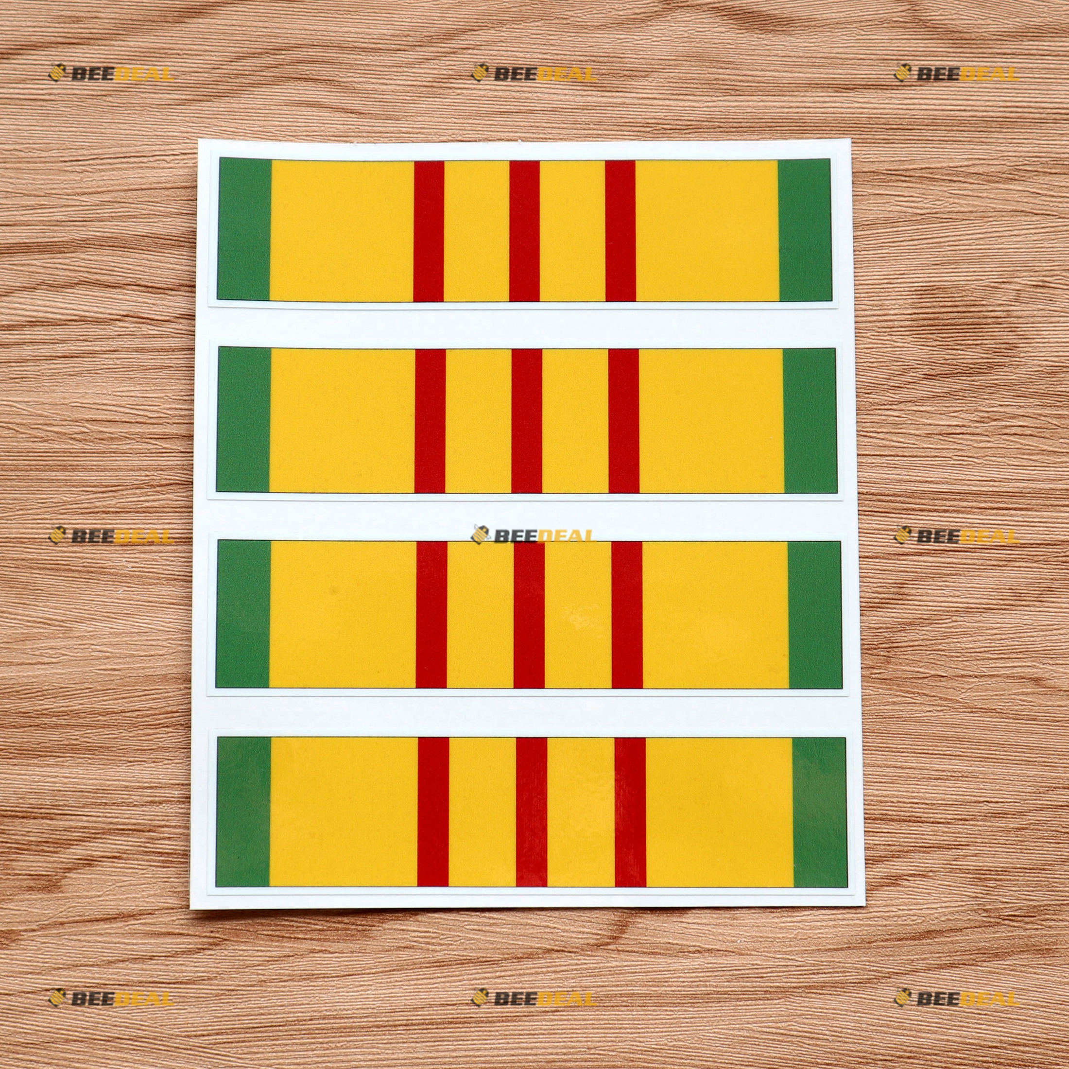 4X Glossy 6" Vietnam Service Ribbon Decal Sticker Car Laptop Window ...