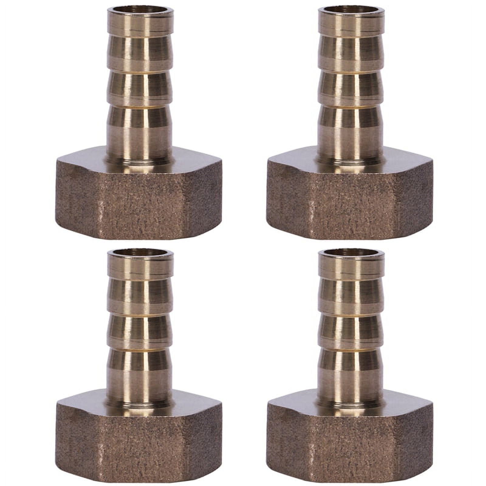 4X Gold Brass Fitting 10mm Hose Barb 1/2 inch NPT Female Thread ...