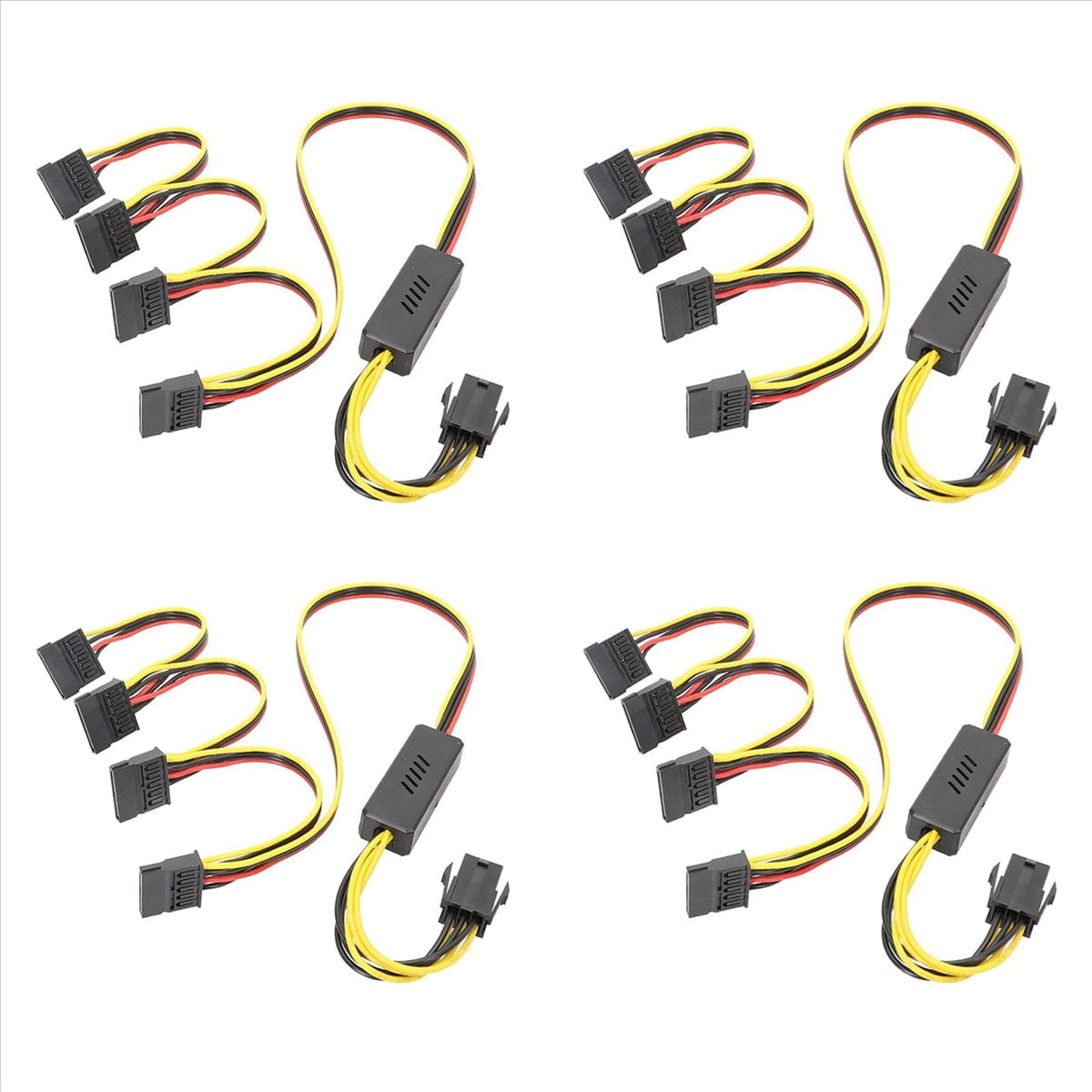 4X Graphics Card 6PIN to Hard Drive Power Supply Cable 12V Step-Down ...