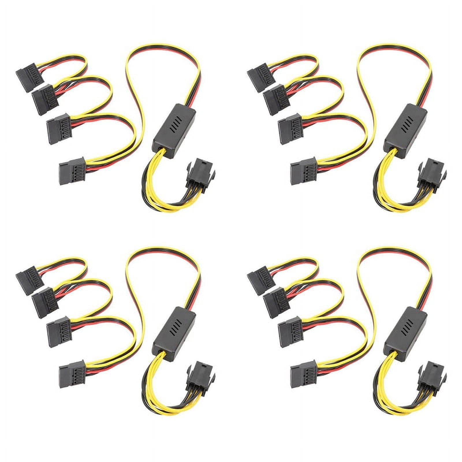 4X Graphics Card 6PIN to Hard Drive Power Supply Cable 12V to Hard ...