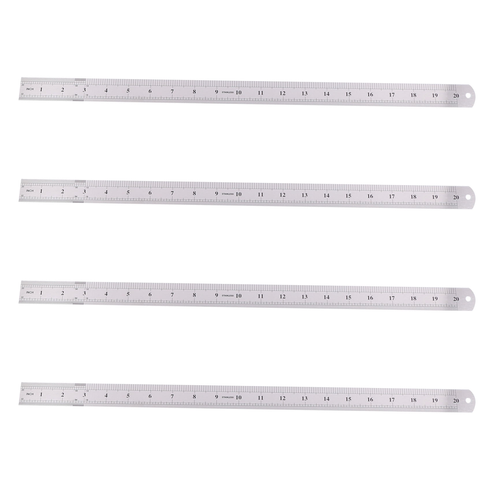 4X Groove Right Stainless Steel Metric Ruler 50 cm Stainless Metric ...