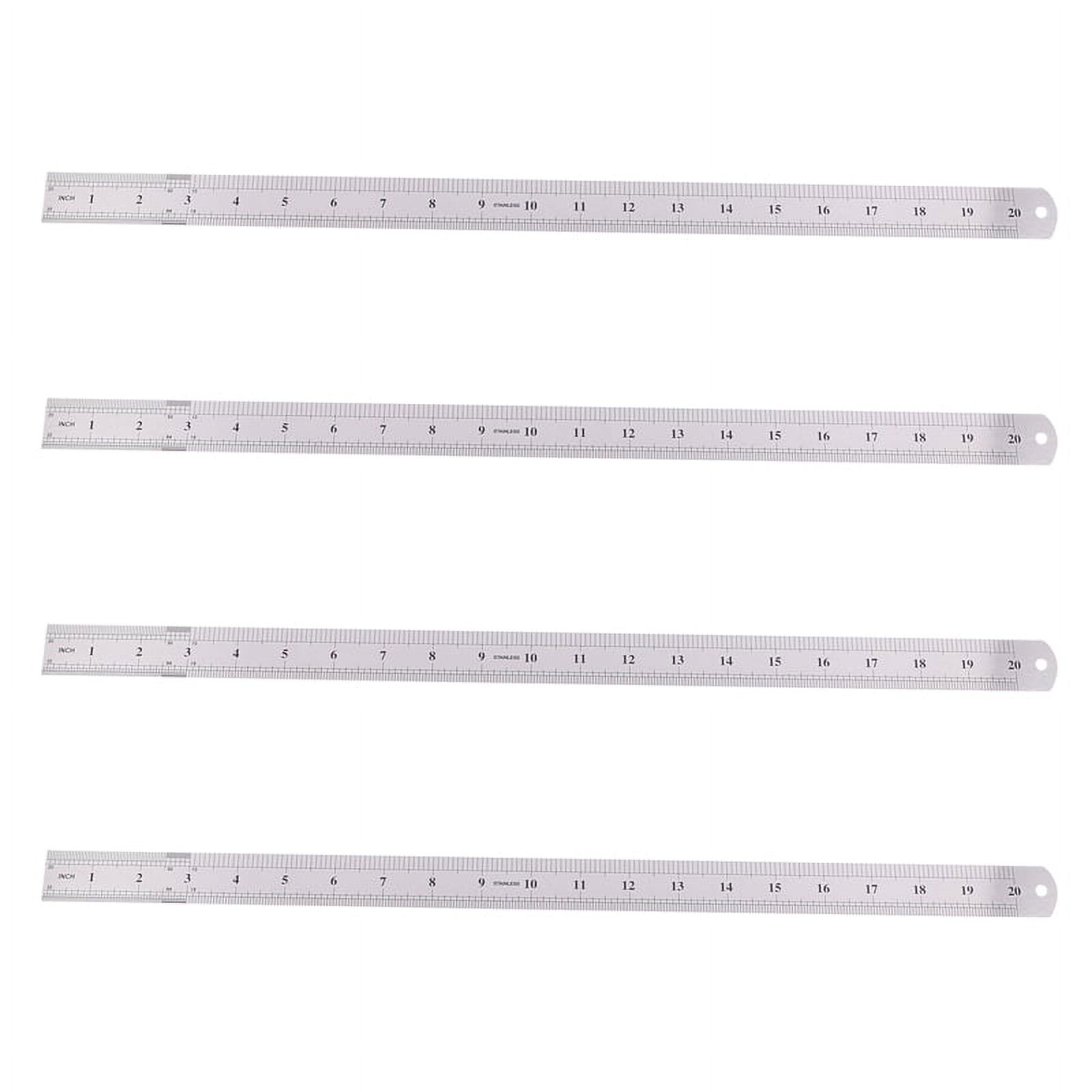 4X Groove Right Stainless Steel Metric Ruler 50 cm Stainless Metric ...