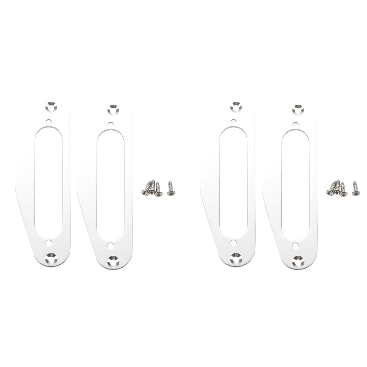 4X Guitar Pickup Frame Mounting Ring Single Coil Metal Flat Humbucker ...