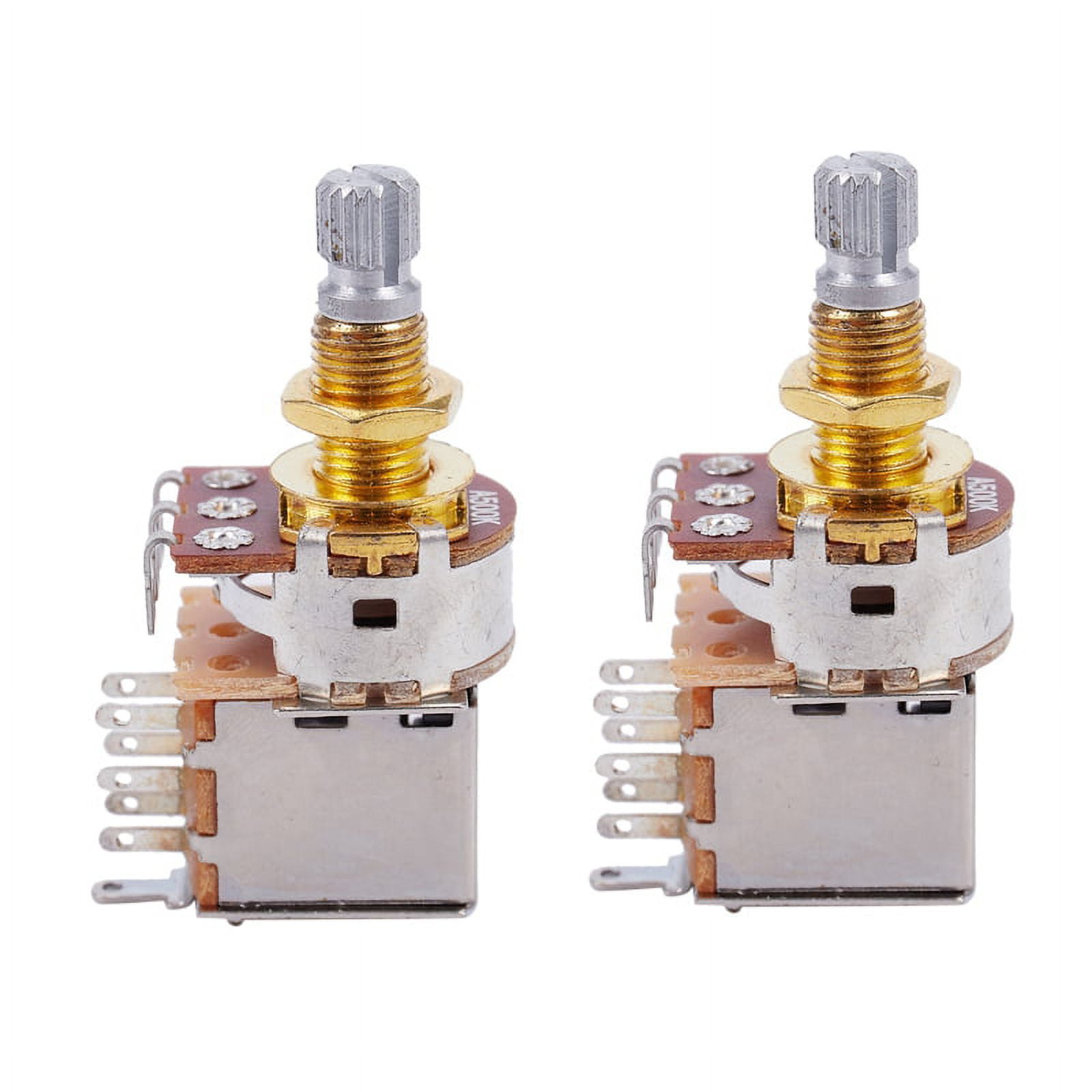 4X Guitar Pots 500K Short Split Shaft Audio Taper Push/Pull ...