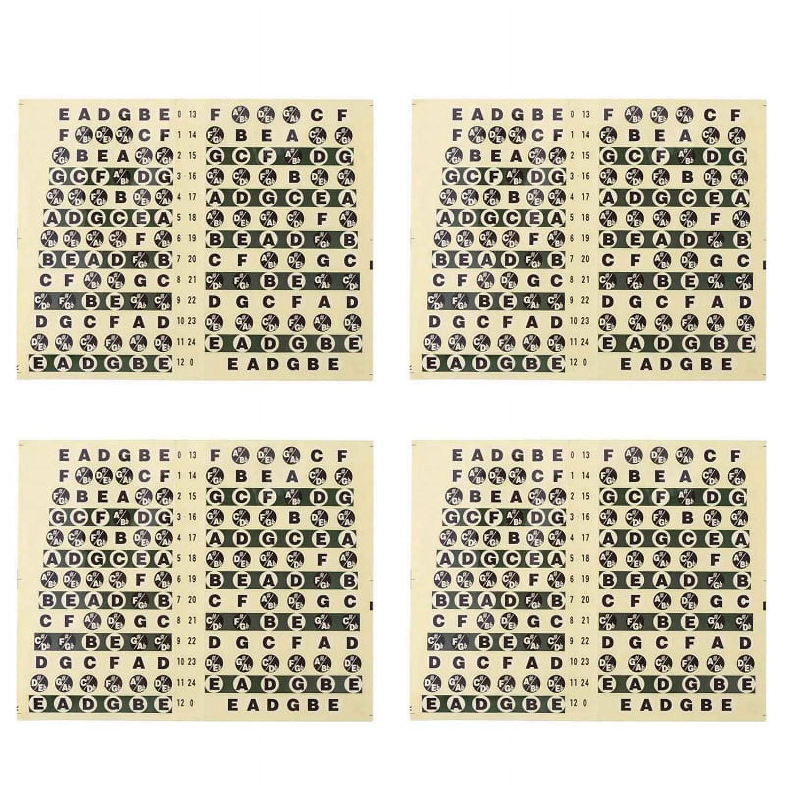 4X Guitar Stickers Guitar Stickers Fingerboard Sticker Guitar Chord ...