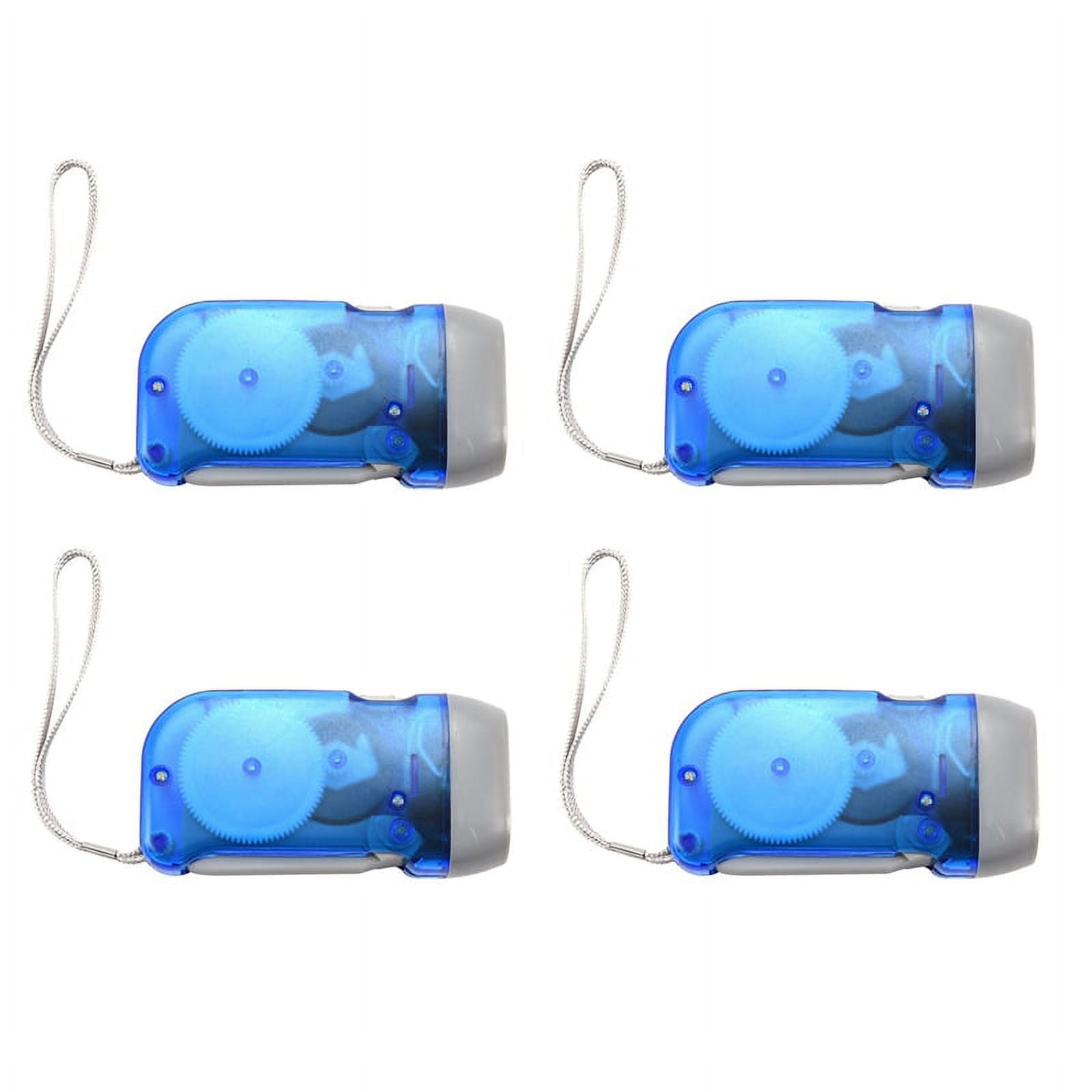 4X Hand-Press LED Flashlight Lantern Dynamo Flashlight LED Emergency ...