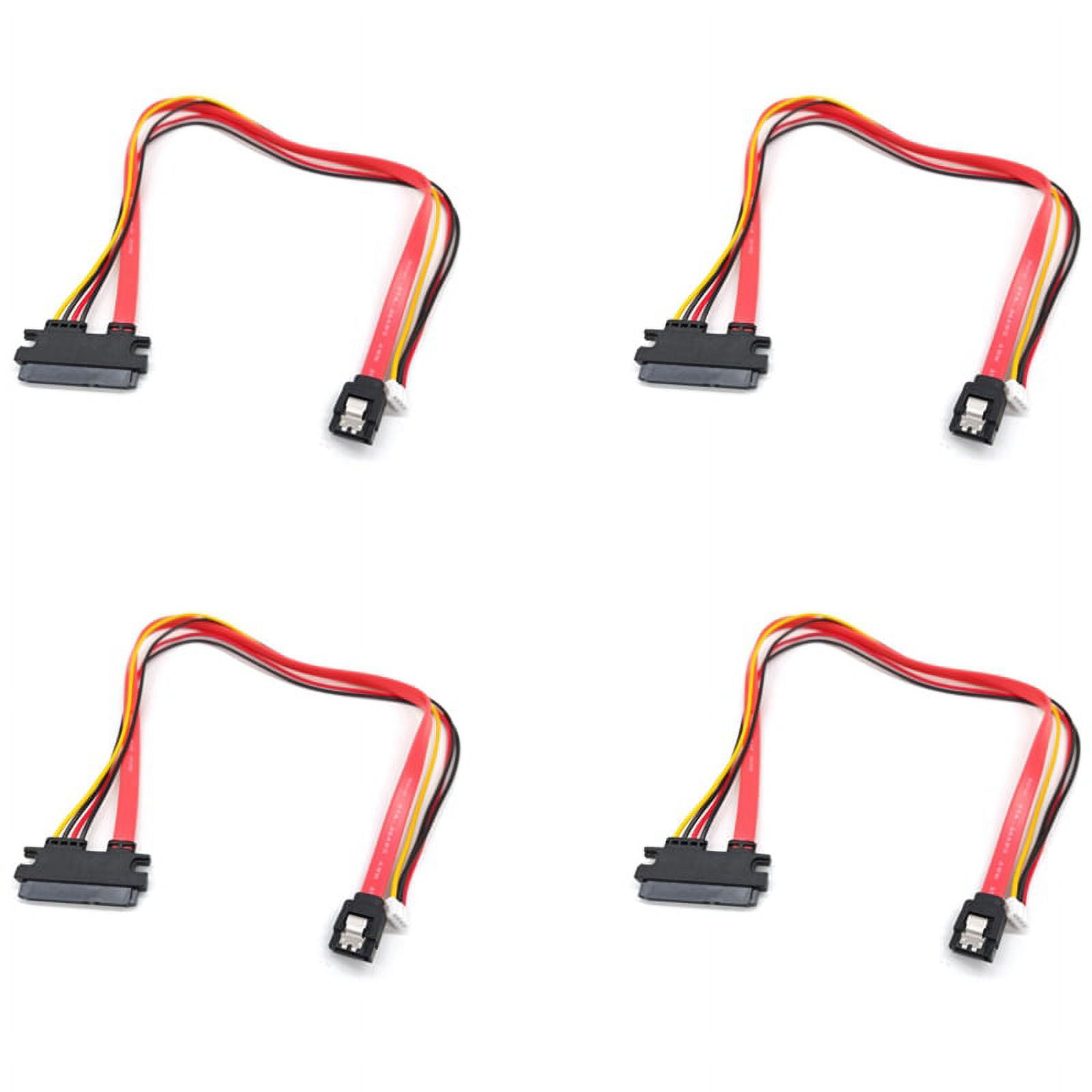 4X Hard Drive Data Power Supply Integrated Cable Small 4Pin Female & 3. ...