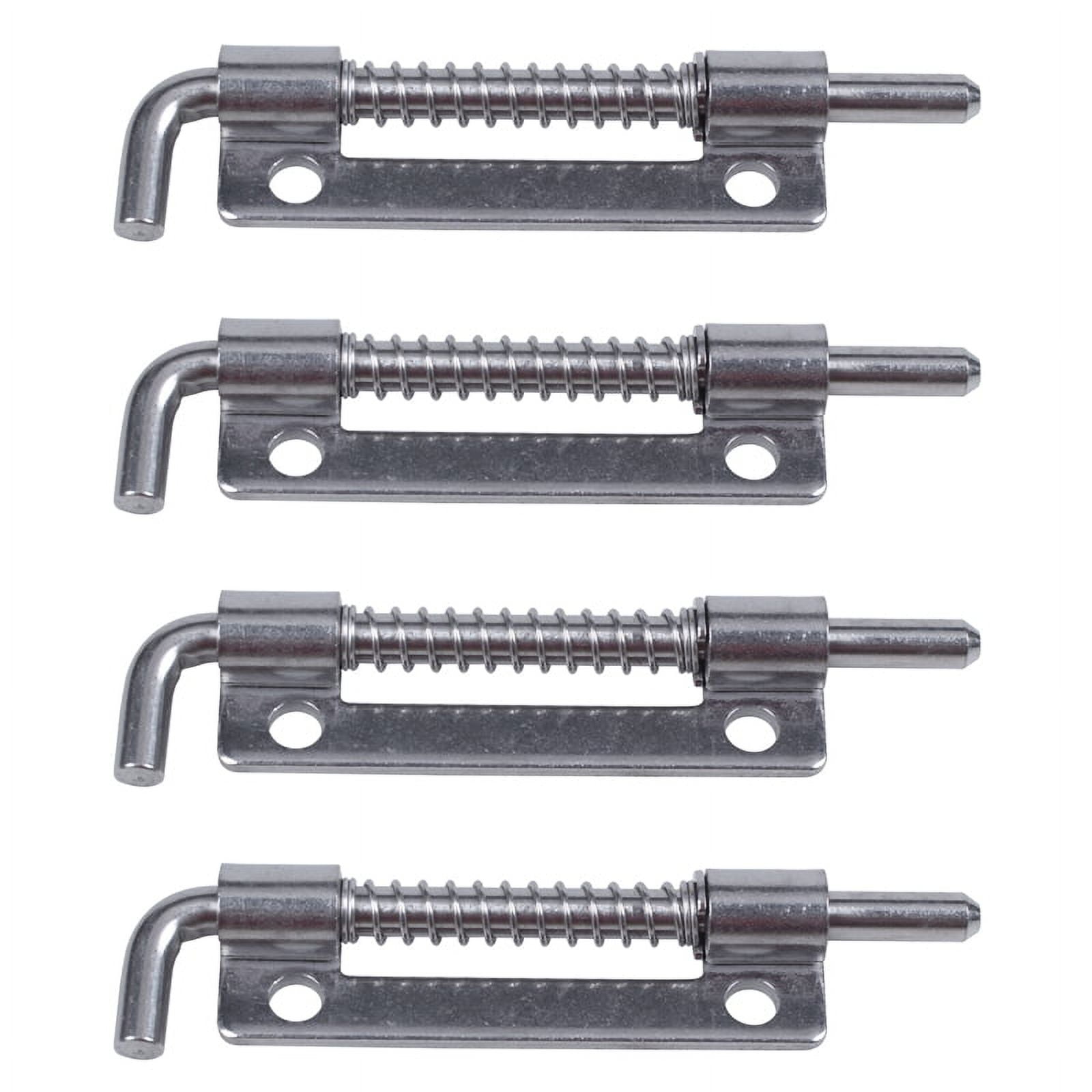 4X Hardware Spring Loaded Metal Security Bolt Latch 3.5 inch Long ...