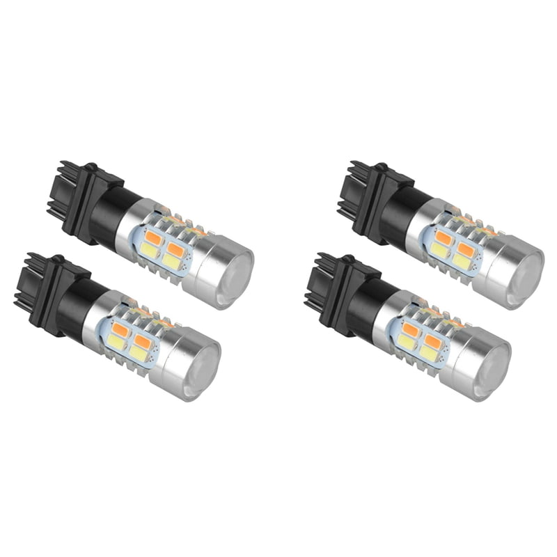 4X High Power 3157 LED DRL White/Amber Switchback Turn Signal Parking ...