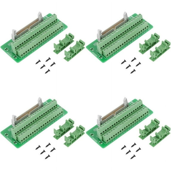 4X IDC40P 40Pin Connector Strip Breakout Board Terminal Block Plug PLC ...