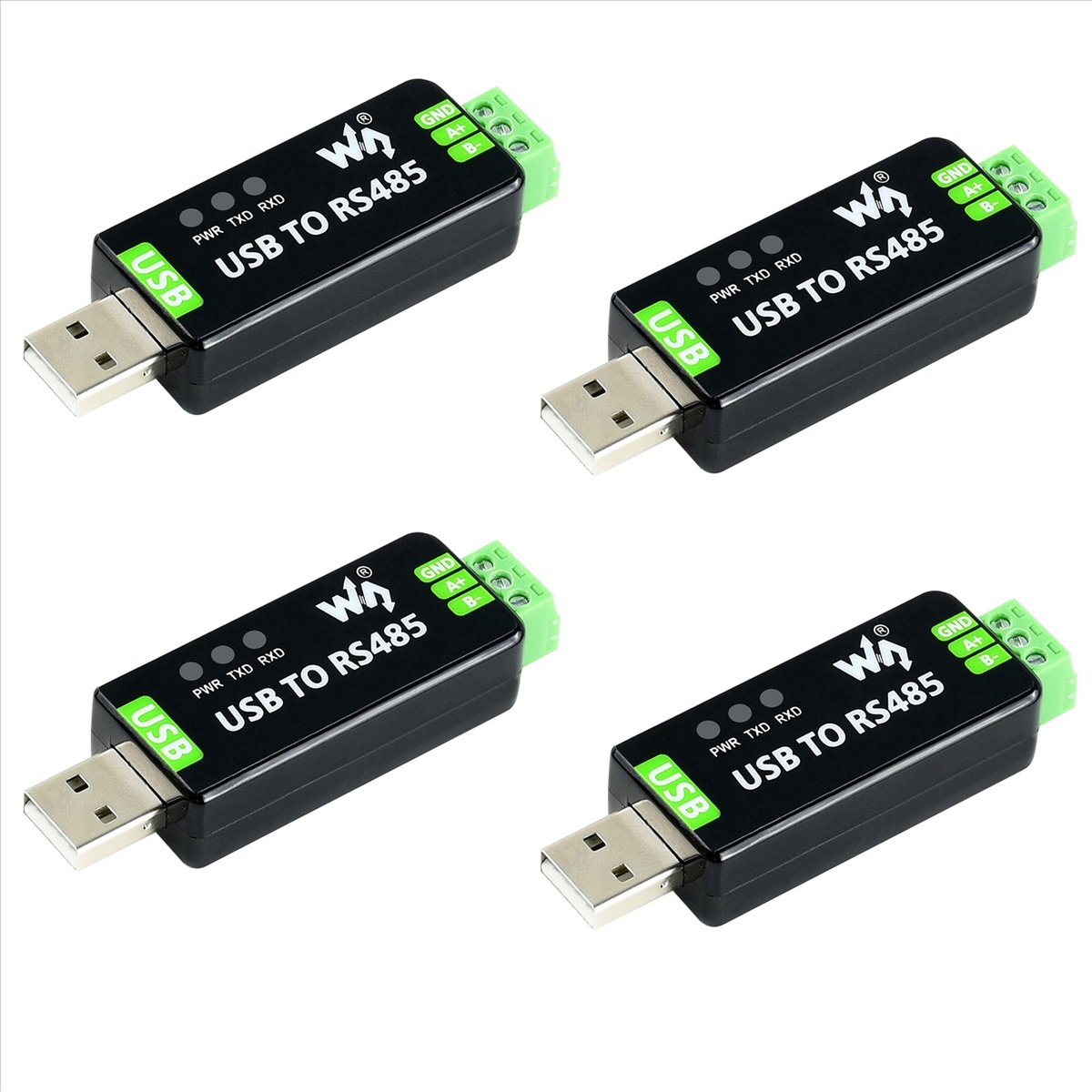 4X Industrial USB to RS485 Converter, with Original FT232RL Inside,4 x ...