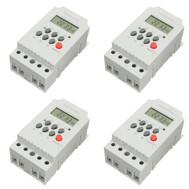 4X KG316T-II Din Rail Microcomputer Time Control Switch Time Control AC ...