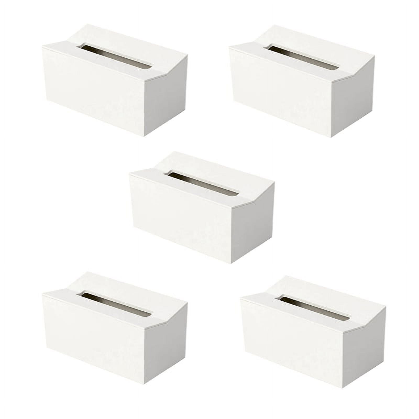 4X Kitchen Tissue Box Cover Napkin Holder for Paper Towels Box White,4 ...