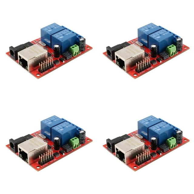 4x Lan Ethernet 2 Way Relay Board Delay Switch Tcpudp Controller Module Web Server