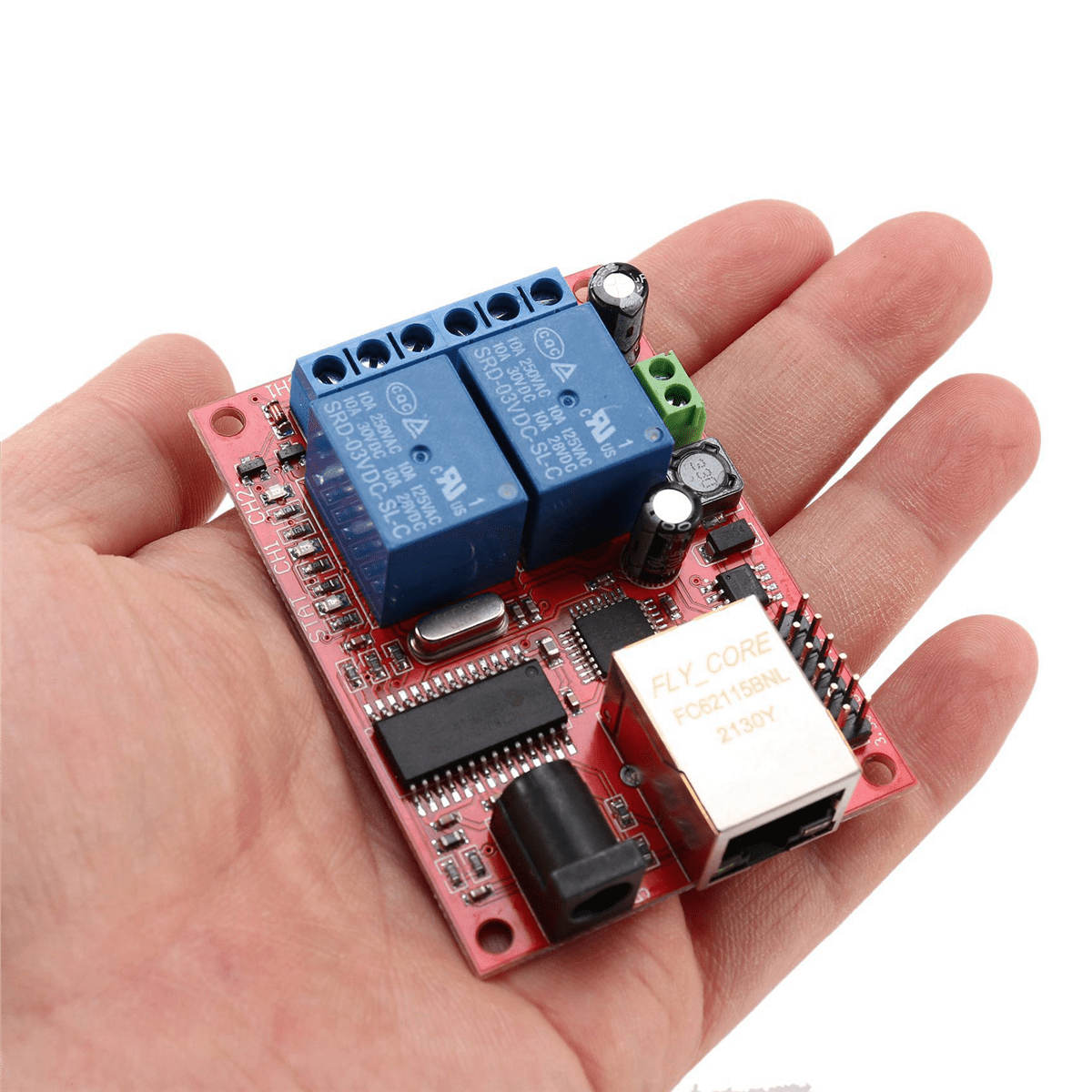 4x Lan Ethernet 2 Way Relay Board Delay Switch Tcpudp Controller Module Web Server