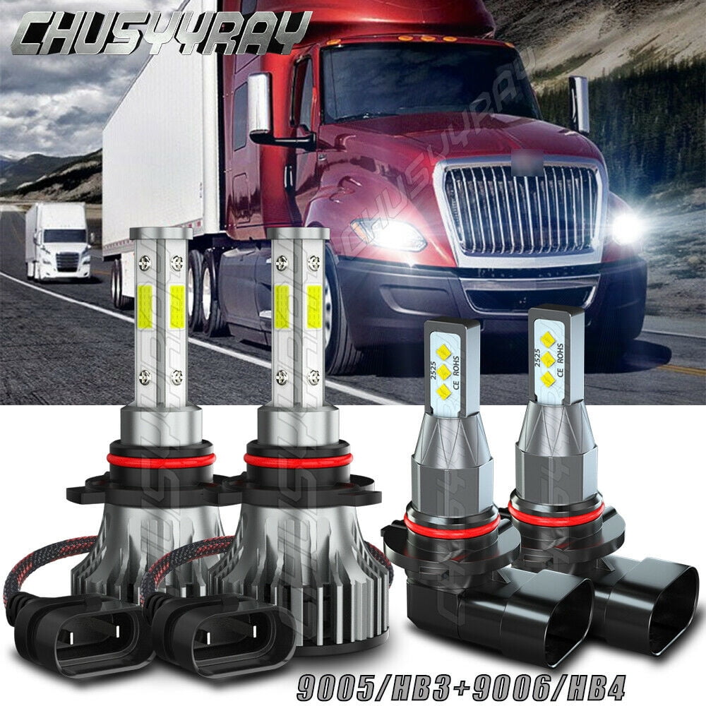 4X LED Headlight Bulbs Combo for International Truck Pro Star Prostar ...