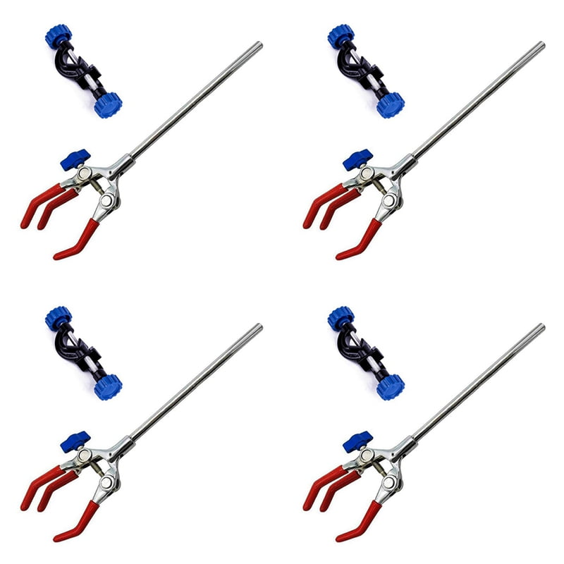 4X Lab Clamp 3 Finger Adjust Jaw with Scientific Extension Adjustable ...