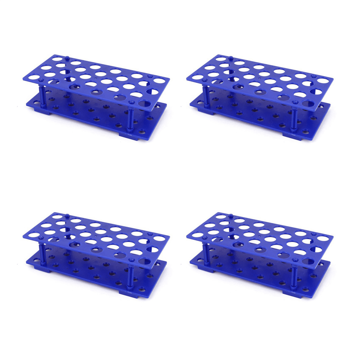 4X Laboratory Plastic 28 Hole 17mm Dia 15ML Centrifugal Test Tube Rack ...