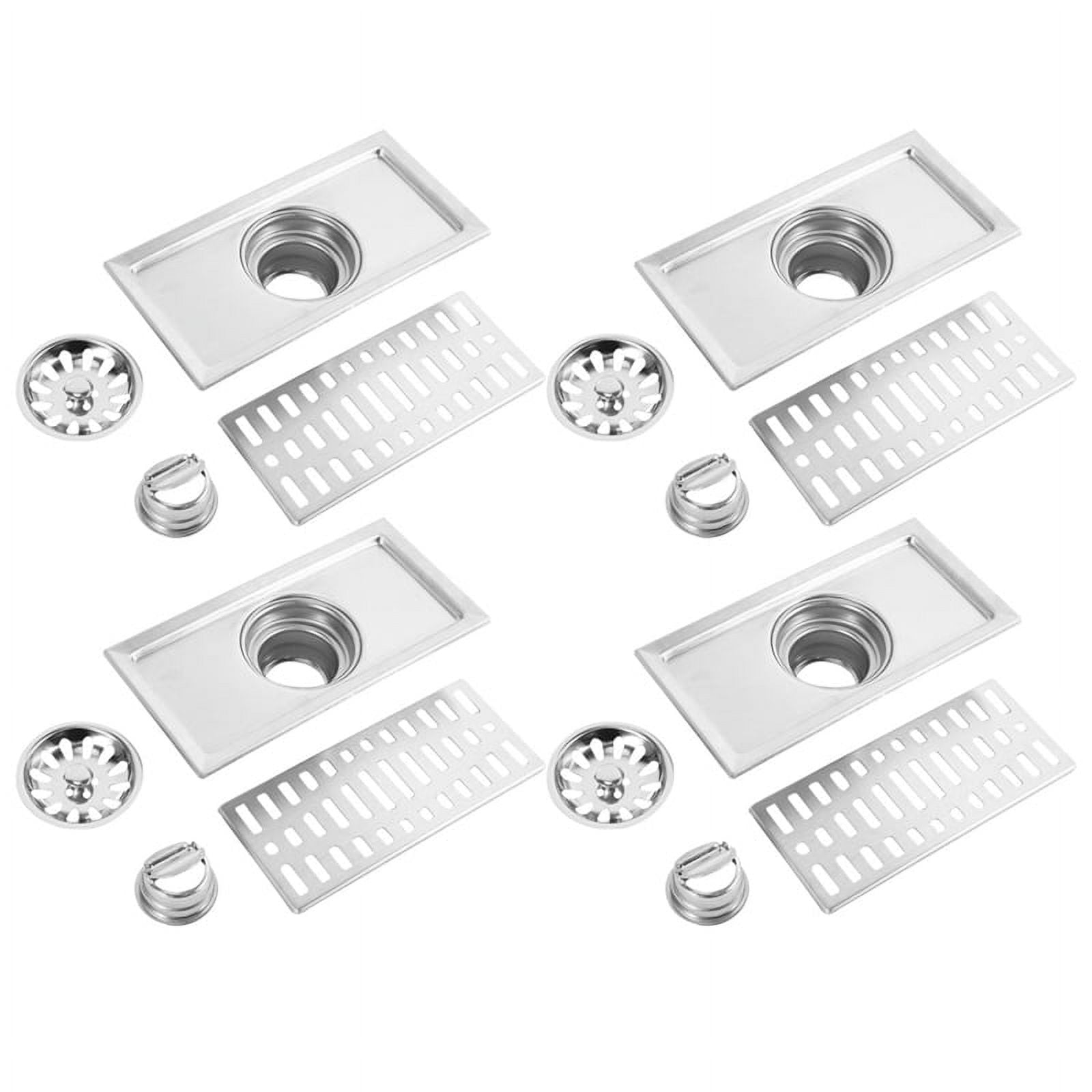4X Large-Traffic Stainless Steel Bathroom Shower Square Floor Waste ...