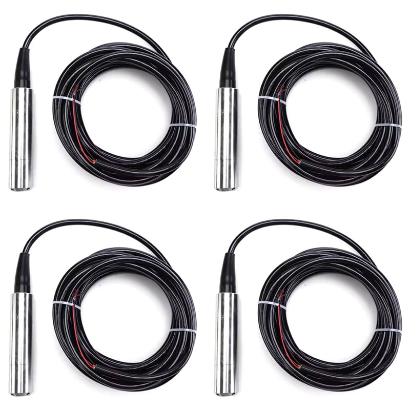 4X Level Sensor TL‑136 Liquid Level Transmitter Water Level Sensor Detector 24VDC 4‑20mA Output ...